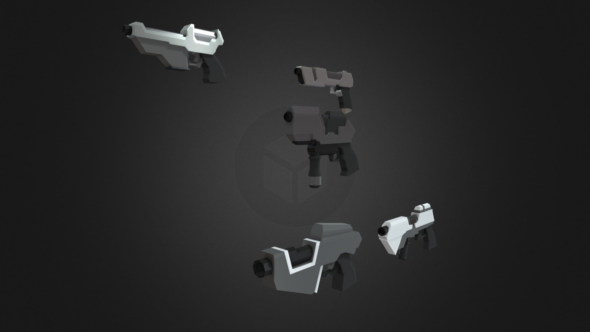 Low Poly Game Weapon: Guns Bundle Pack - Buy Royalty Free 3D model by ...
