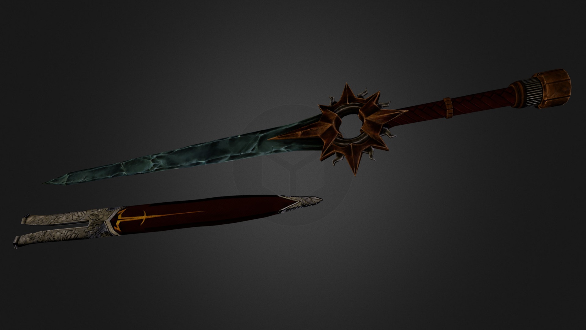 Crystal Sun Sword - 3D model by alicejooren [562802c] - Sketchfab