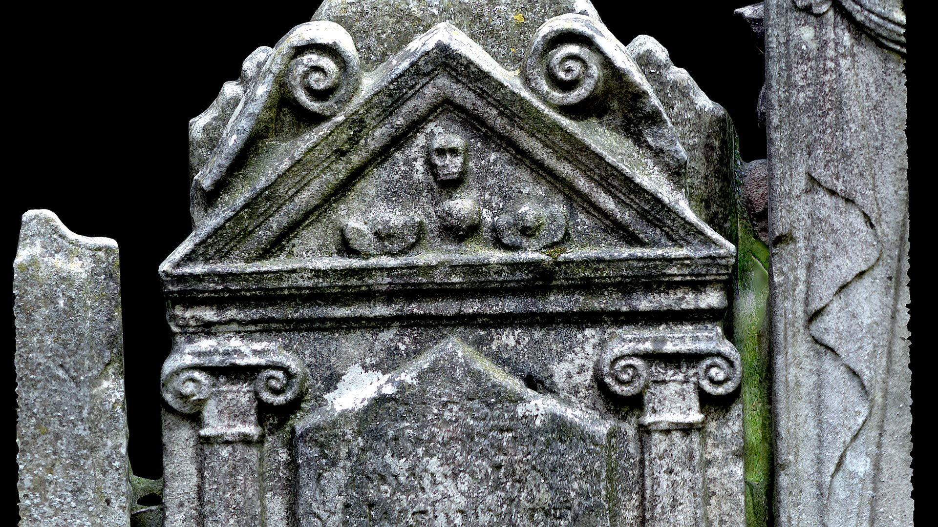 Skull pillars grave, Holy Trinity, Millbrook - 3D model by Kenneth ...