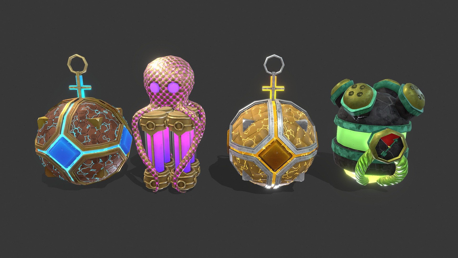 Low Poly Stylize Grenade Pack - Download Free 3D model by LowPolyBoy ...