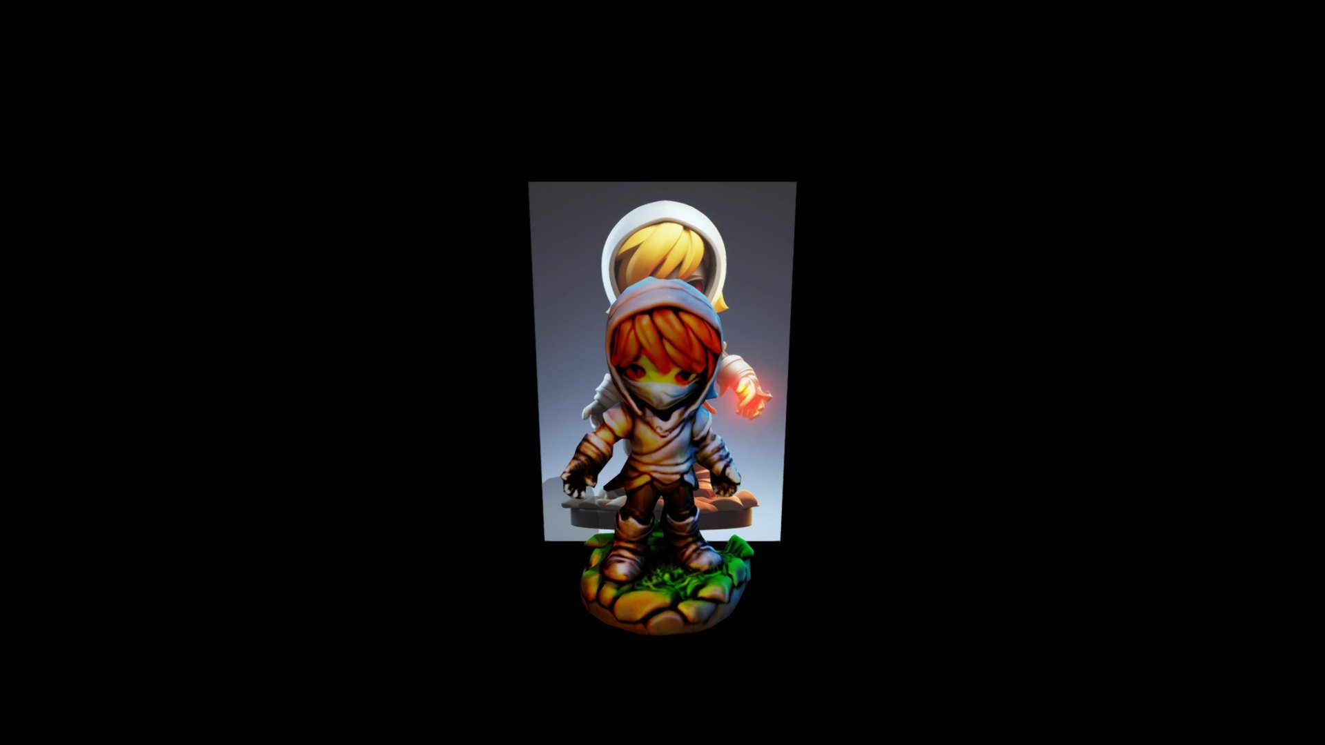 toy figurine of a girl holding a sword. Unfortu - Download Free 3D ...