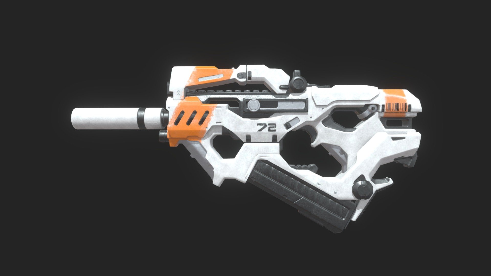 Submachine Gun Model - 3D model by 11.10melons [5635984] - Sketchfab