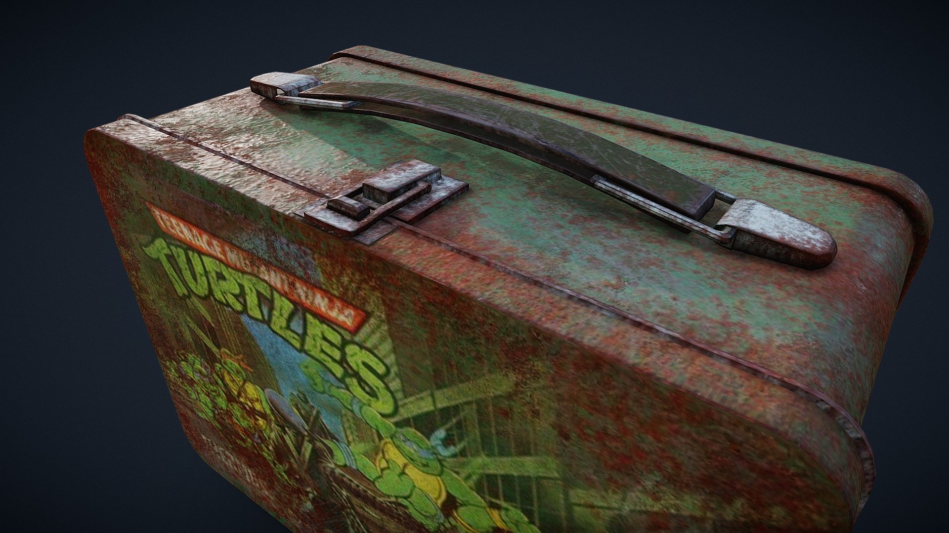 TMNT Vintage TIn Lunch Box - Download Free 3D model by DanielGilbreath ...