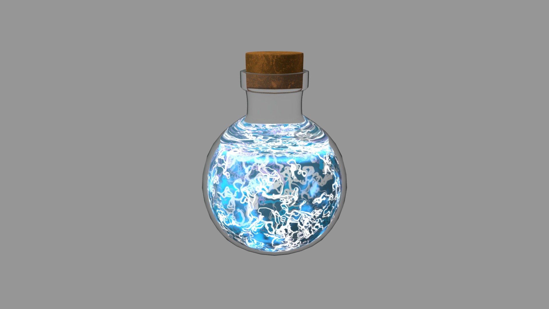 Round Blue Magic Potion - Download Free 3D model by TSauger [5638147 ...