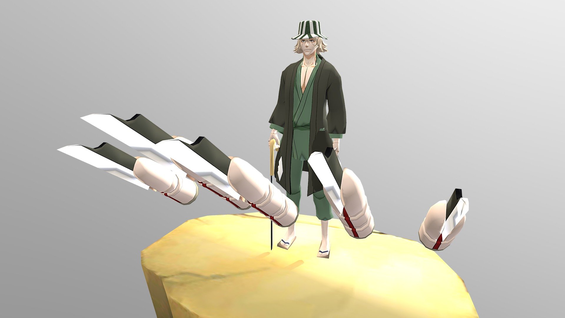 Kisuke Urahara Bleach Fbx Pbr - 3D model by Cute Guy (Trustworthy ...