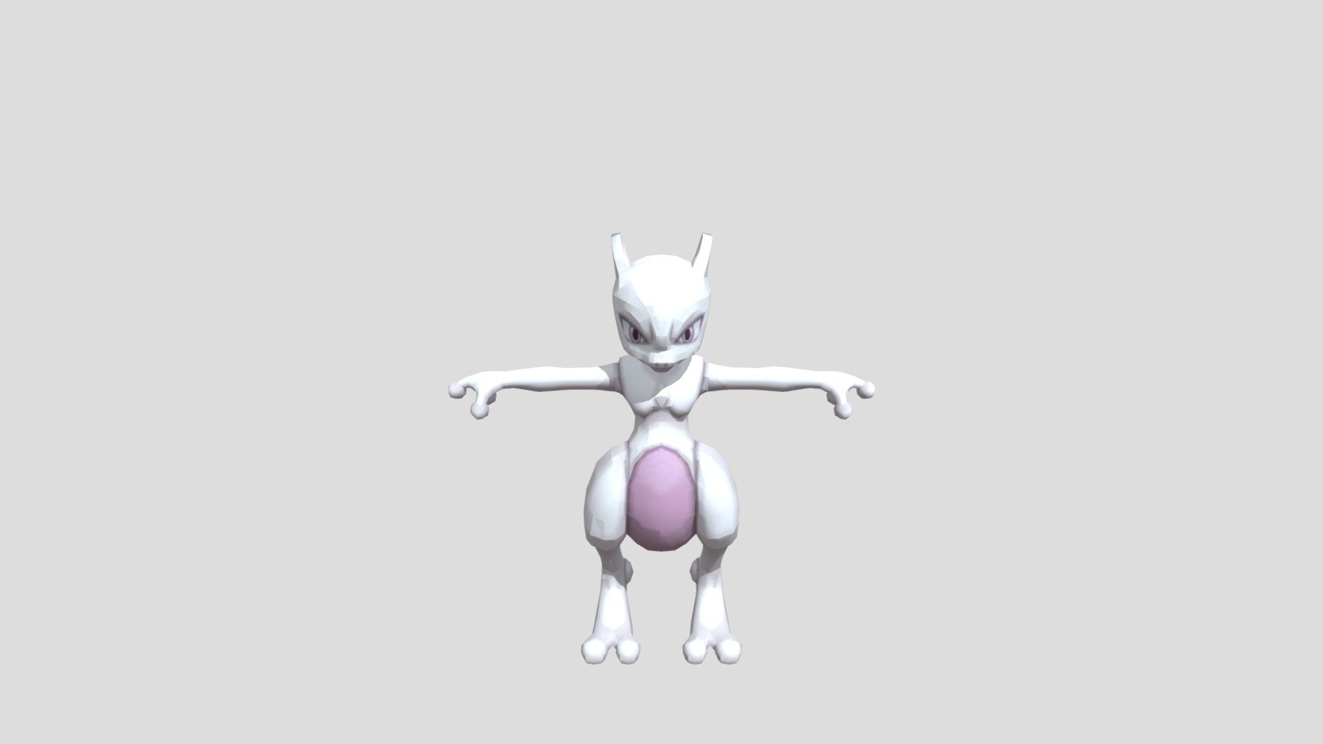 3DS - Pokemon X Y - Mewtwo - 3D model by Cubone0711 [5638e5b] - Sketchfab