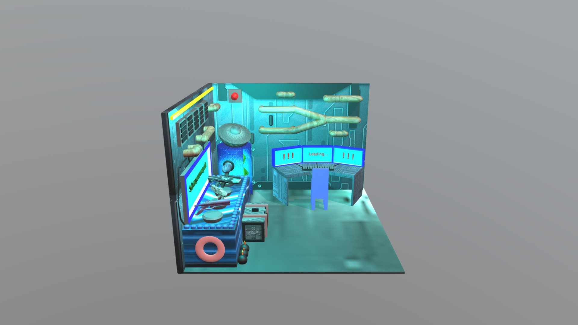 Sci-Fi Corner Scene (Maya Project) - 3D model by EduardPapuc [563a658 ...