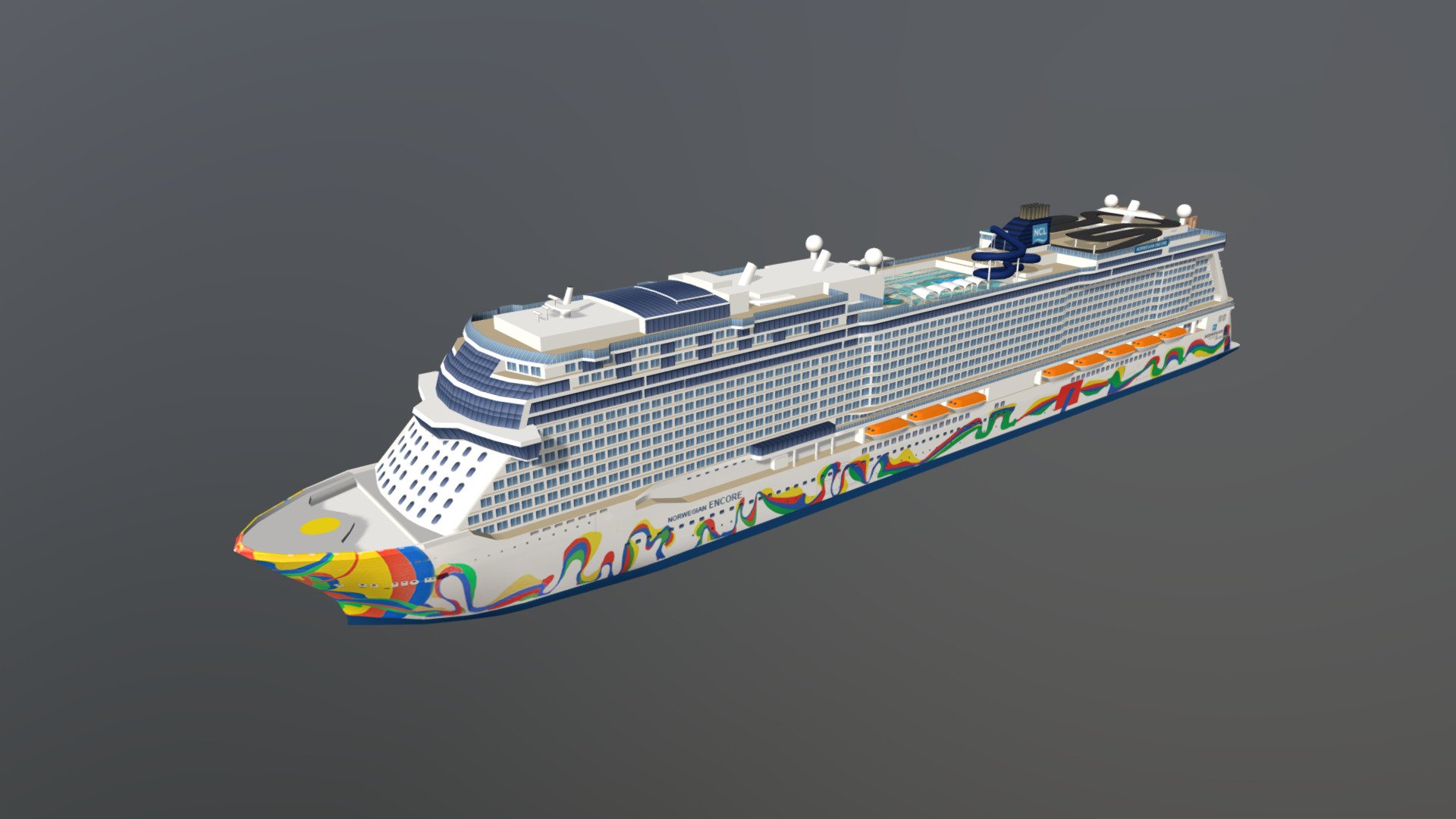 Norwegian Encore cruise ship - 3D model by Sarma (@mpotran) [563cb81 ...