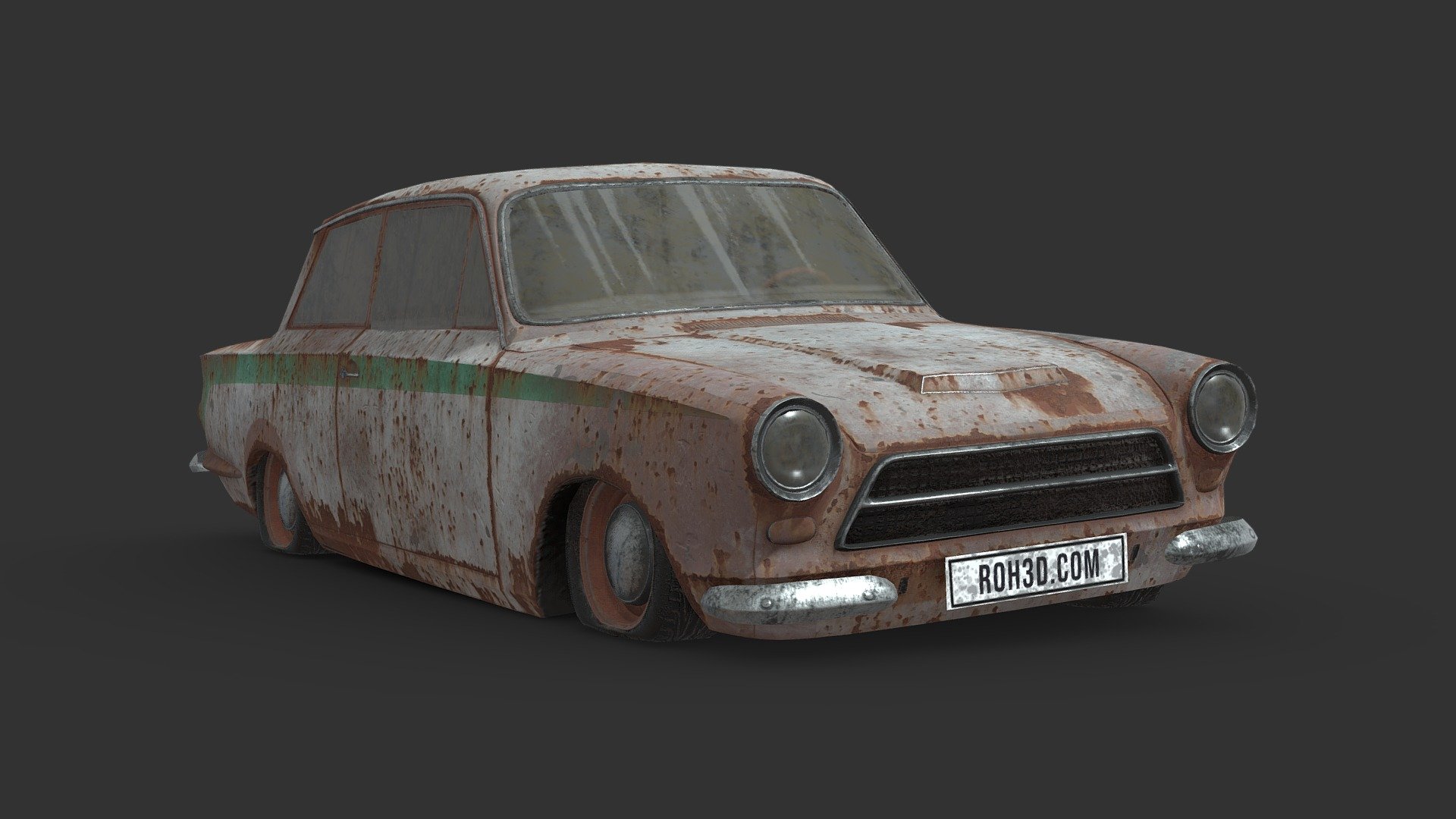 Abandoned Car - Ford Lotus Cortina - Buy Royalty Free 3D model by ROH3D ...