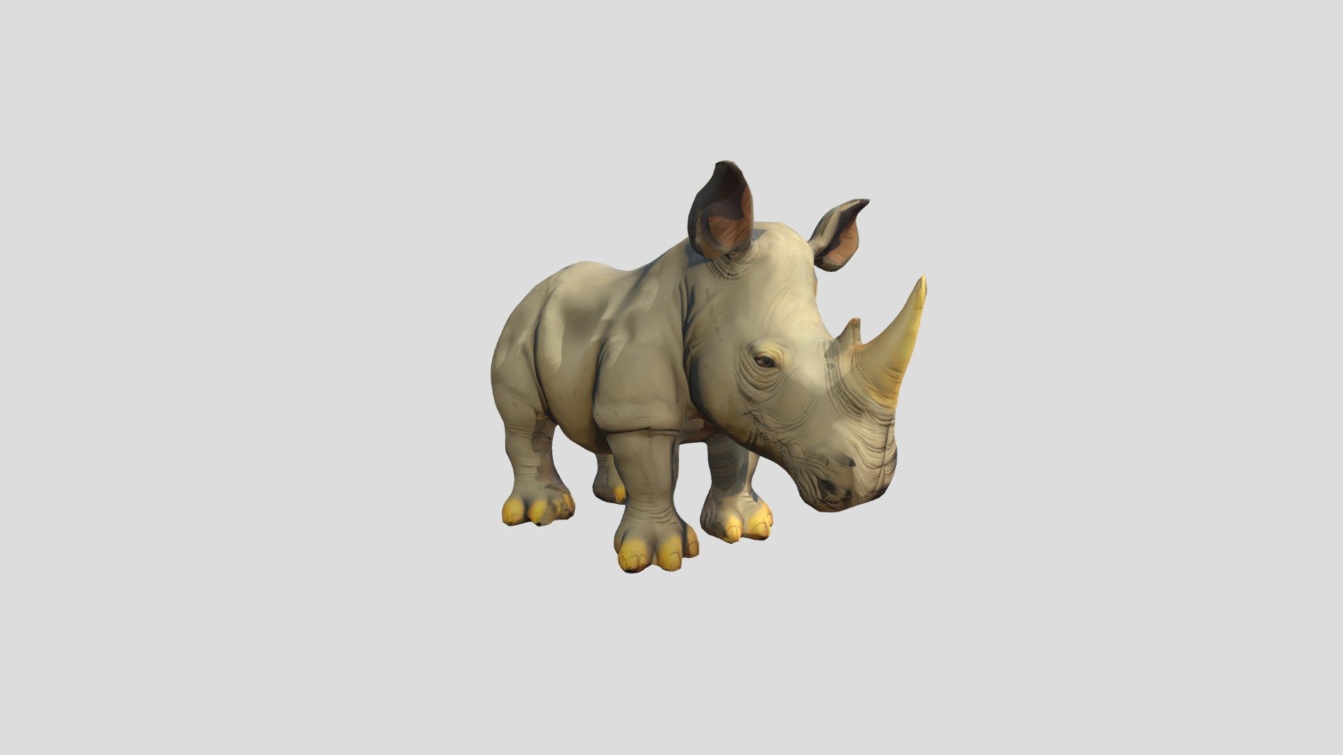 Rhino - Low-poly 3D Model - Download Free 3D model by Armath - 3D ...
