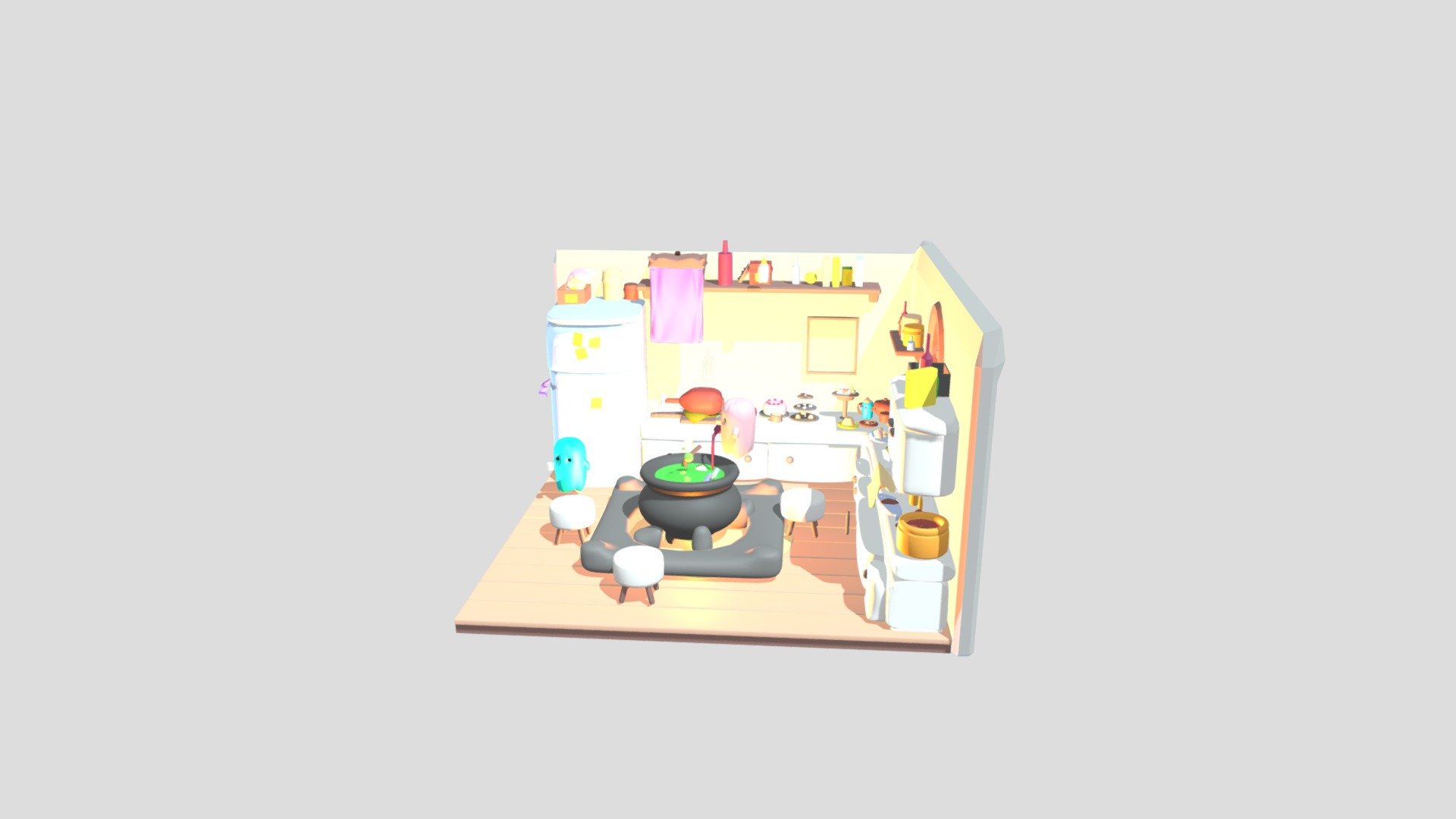 ghost kitchen - 3D model by ghazalaladdin [564b9f5] - Sketchfab