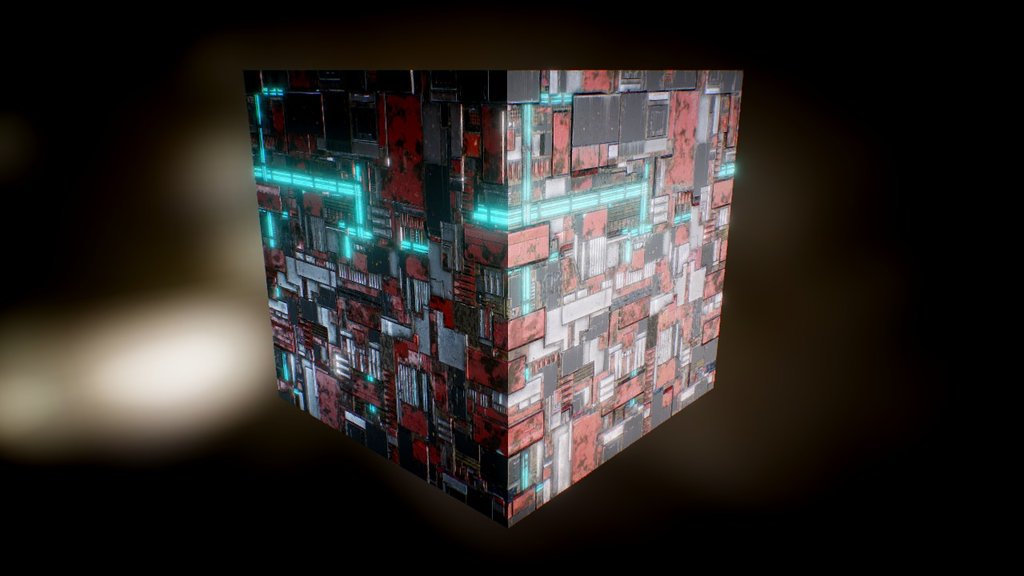 Greeble Cube - 3D model by gmp1993 [564f88b] - Sketchfab