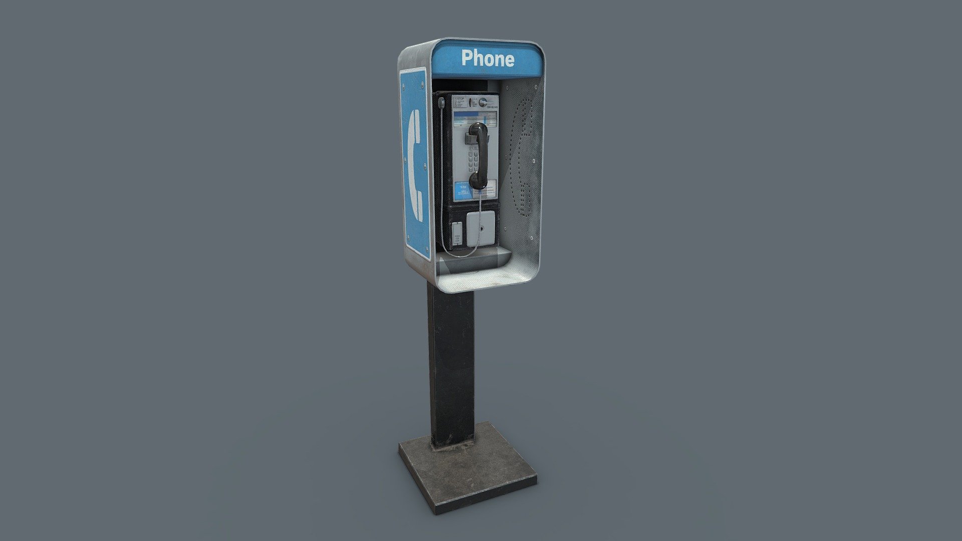 80s Payphone - 3D model by Evan Hiltz (@evan.hiltz) [564f9cf] - Sketchfab