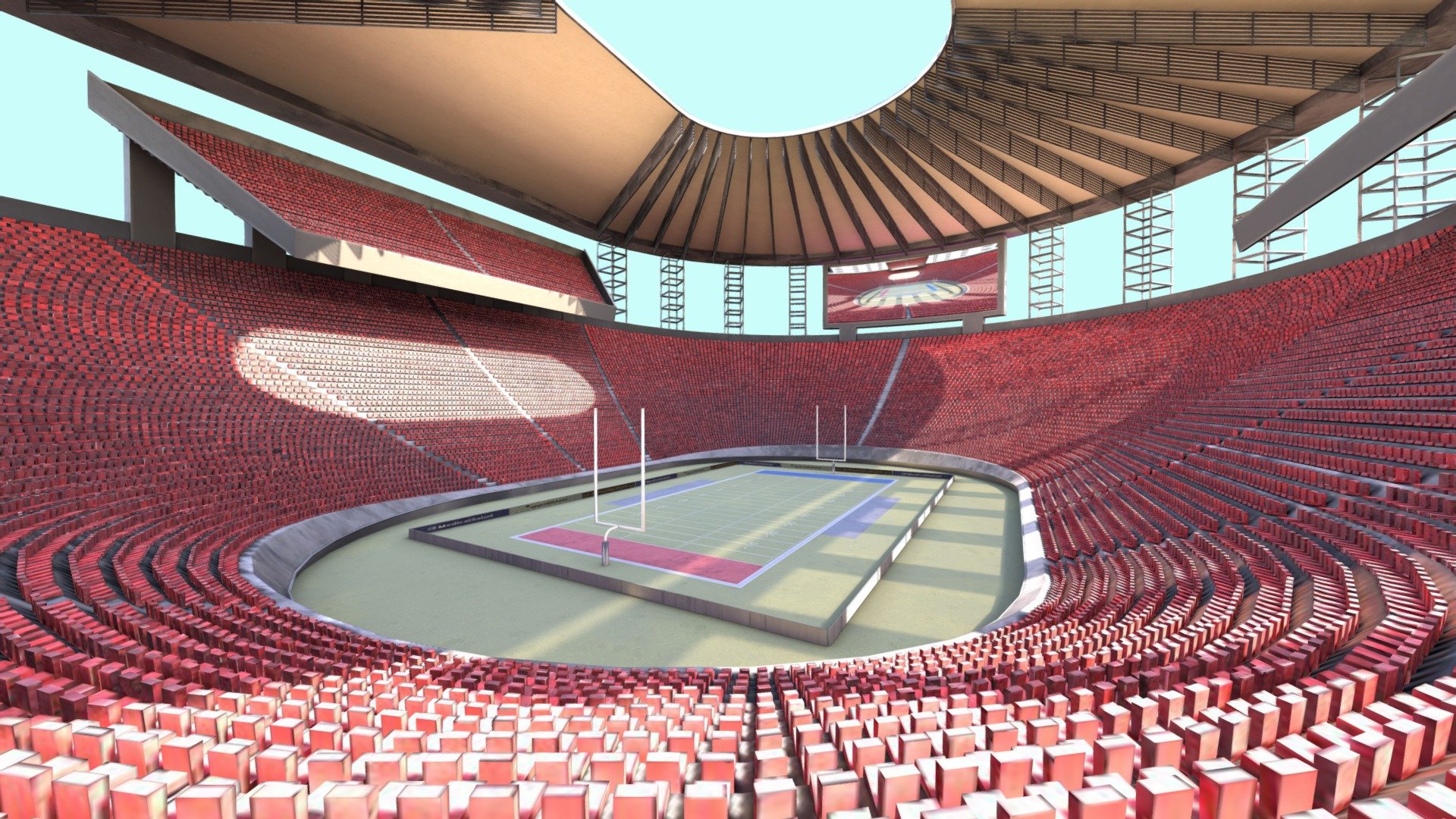 VR American Football Stadium - 3D model by Leandro Nicolas (@LeandroN ...
