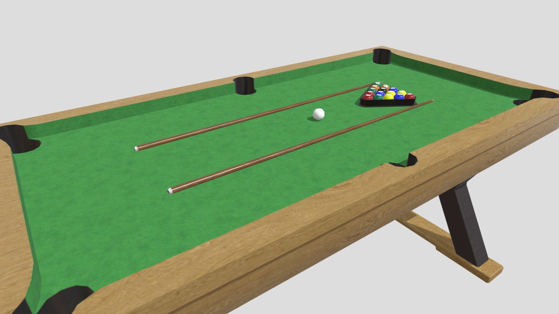Billiard Pool Table - Download Free 3D model by sakigakefuruzawa ...