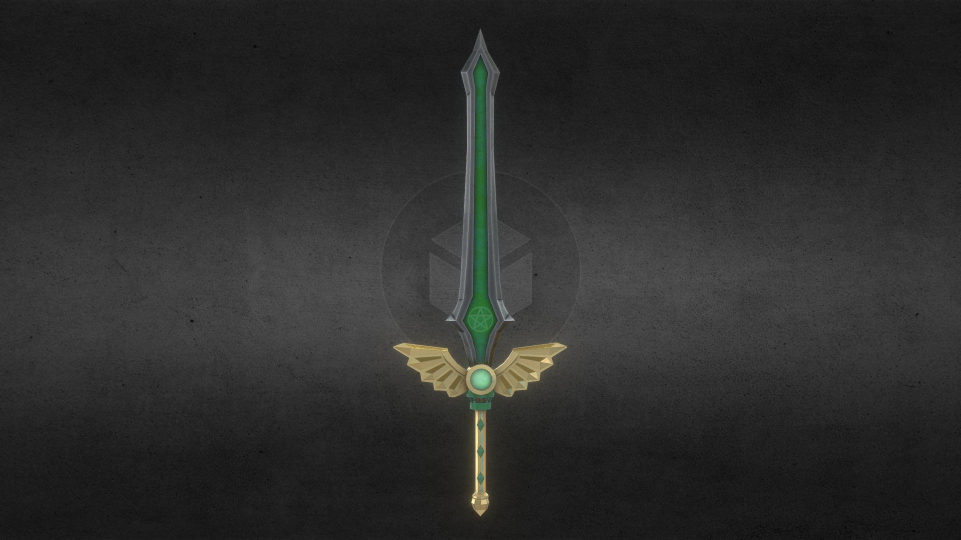 Winged Sword - 3D model by Aidan Brown (@aidbro) [565399a] - Sketchfab