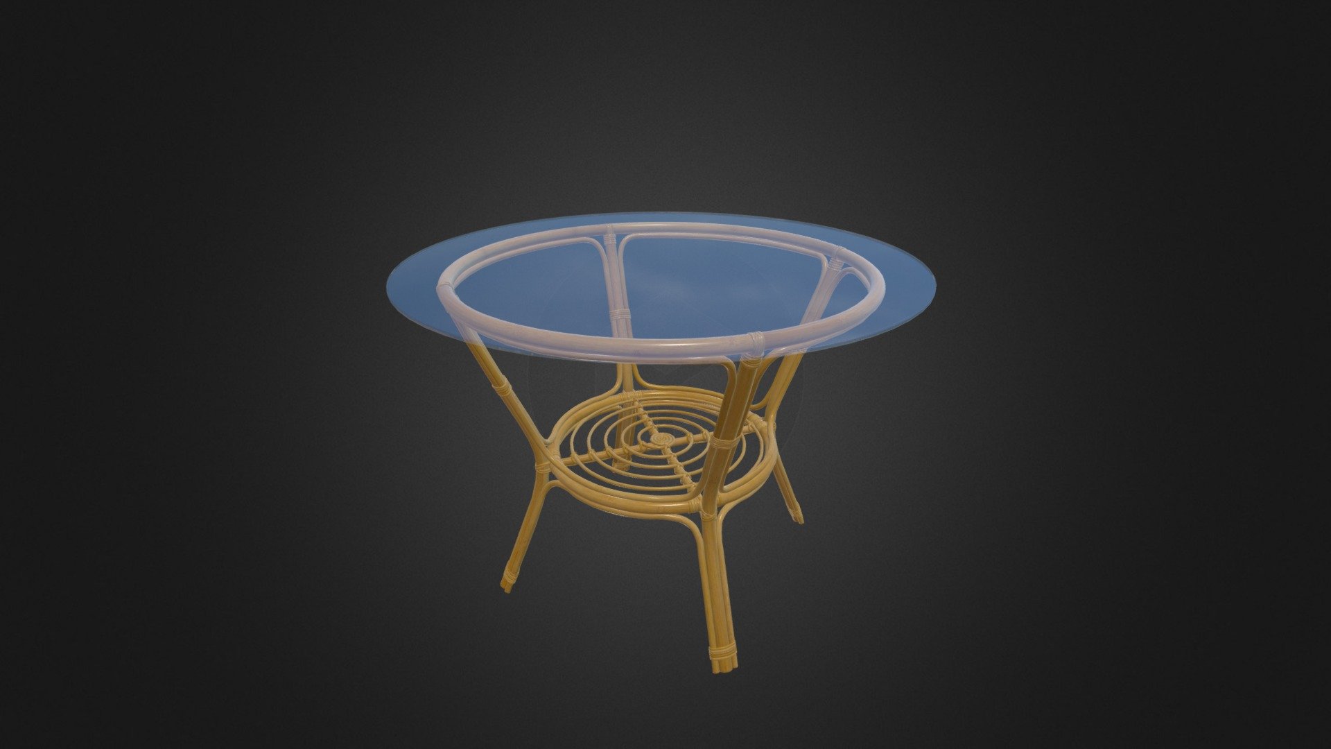 Rattan Table - 3D model by energyoverflow [5653b79] - Sketchfab