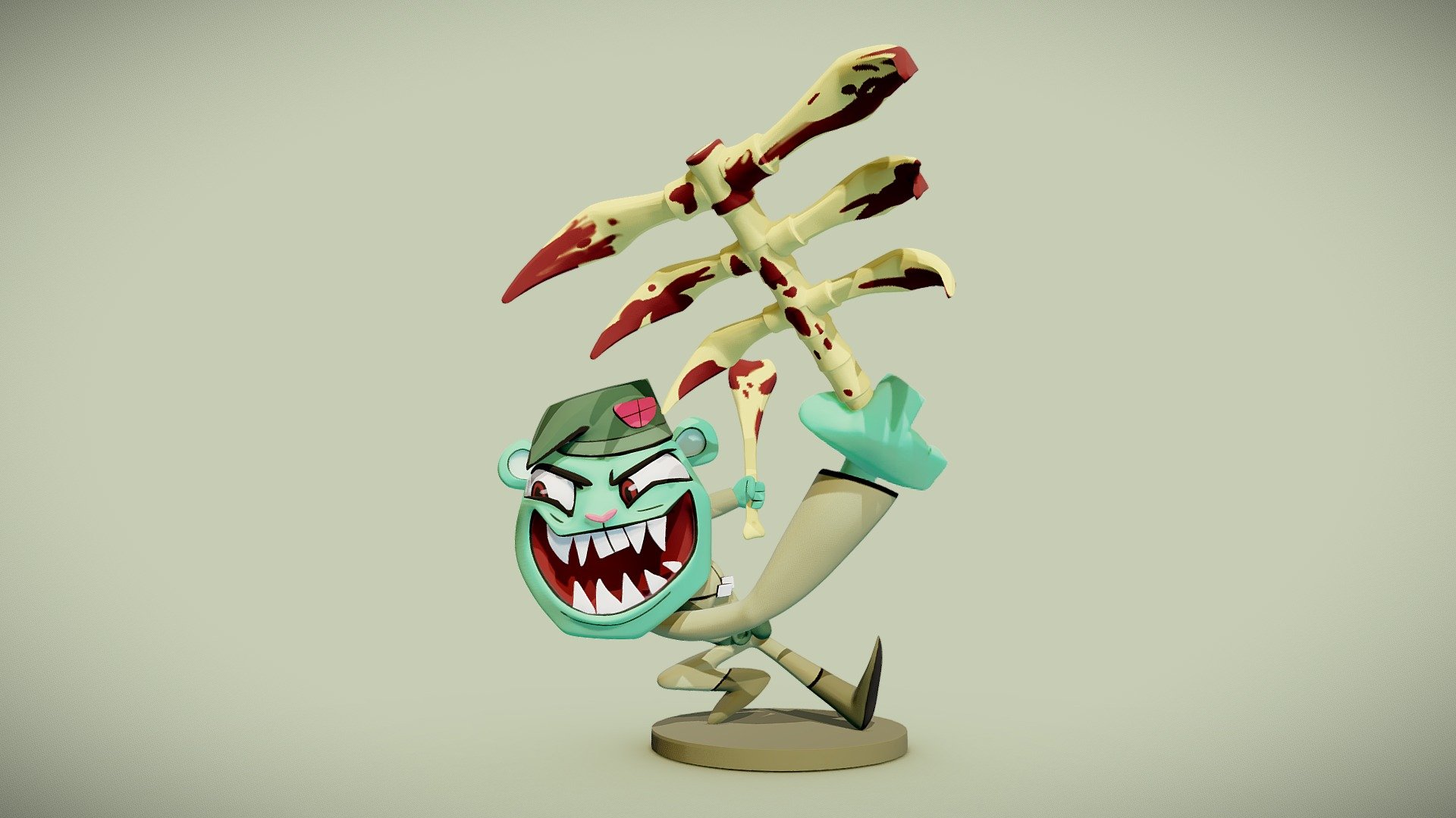 Ka-Pow Flippy Sculpt - 3D model by Alexandru Fasie (@alexfasie ...