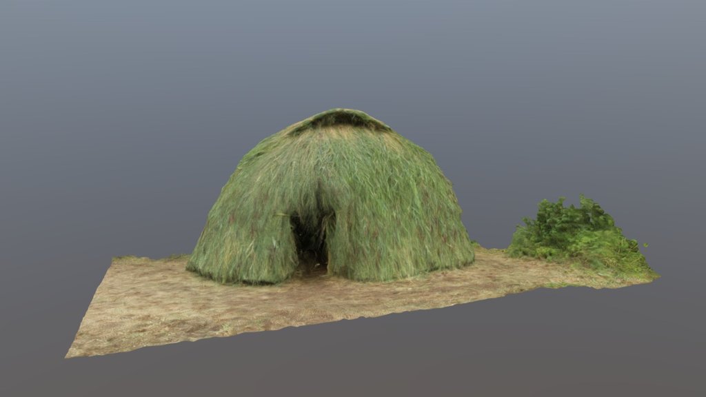 Reconstruction of Mesolithic hut at Swifterkamp - 3D model by Remco ...