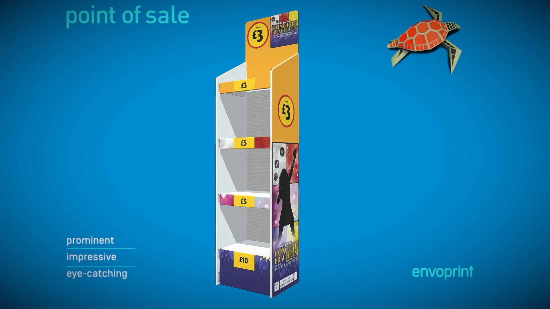 One For Fun Concert Bracelets Morrisons FSDU - 3D model by envoprint ...