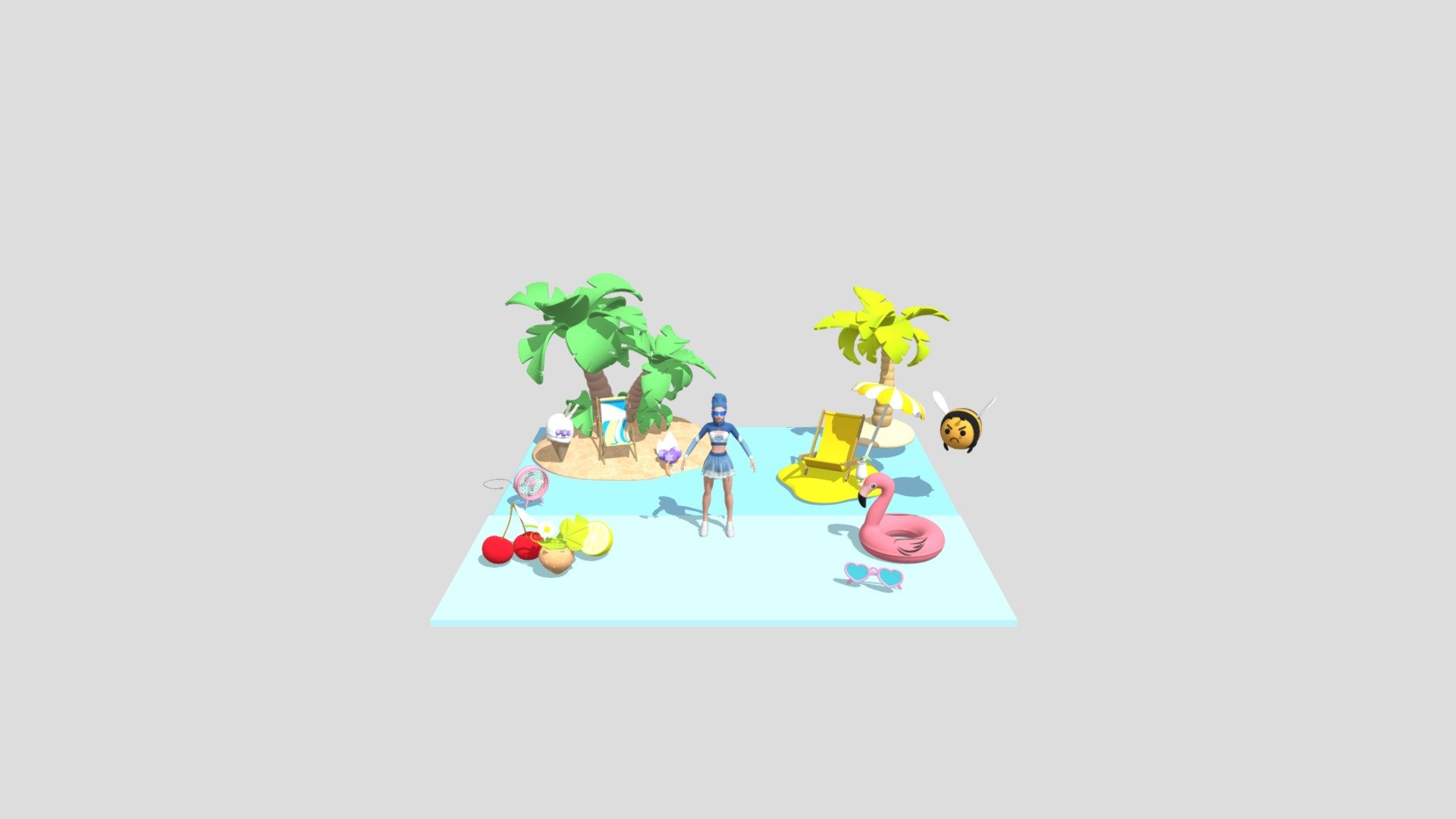 Summer time - 3D model by lanlandsg0510 [565e042] - Sketchfab