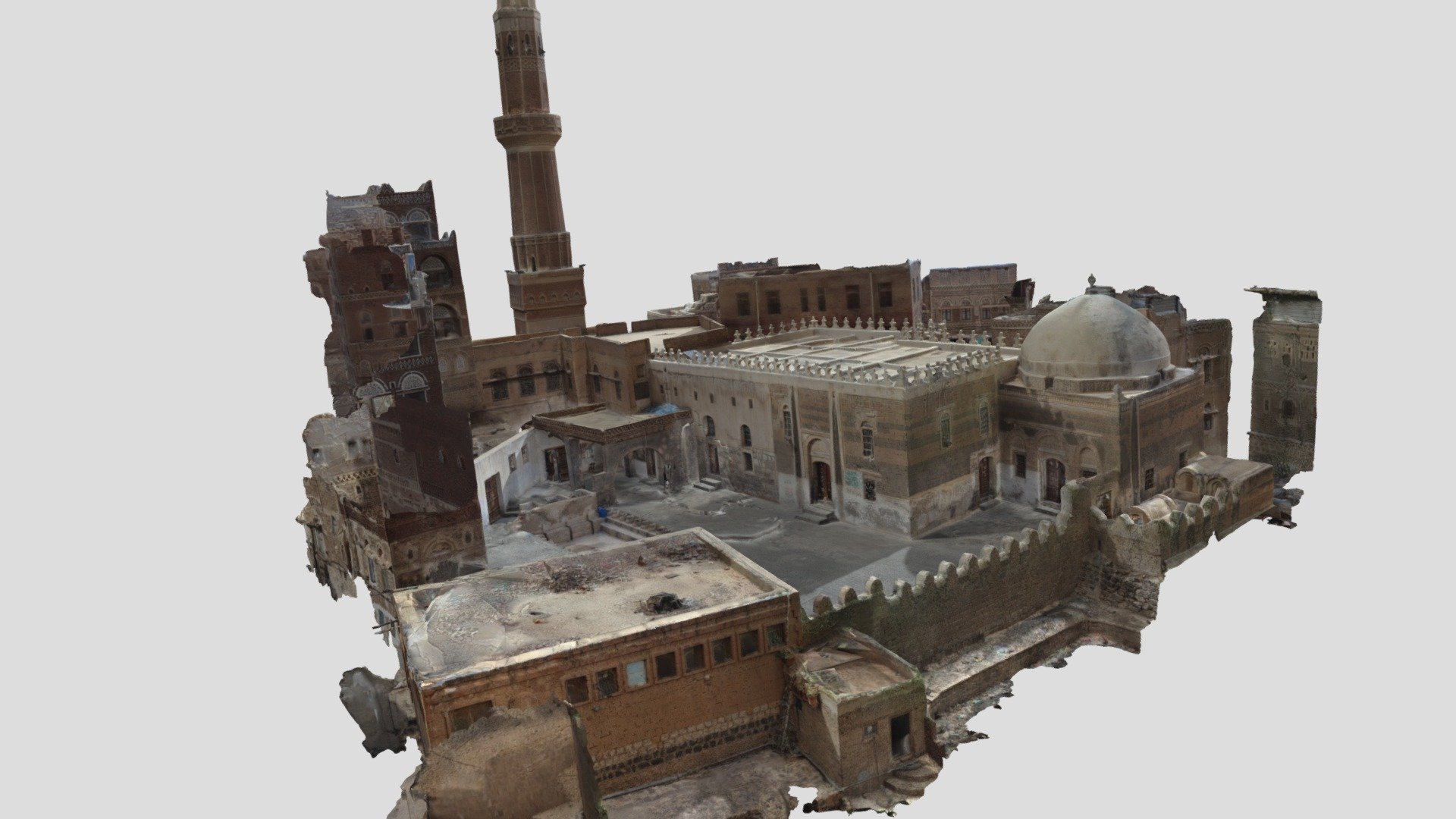 Al- Abhar Mosque - 3D model by SFD_Yemen [5663235] - Sketchfab