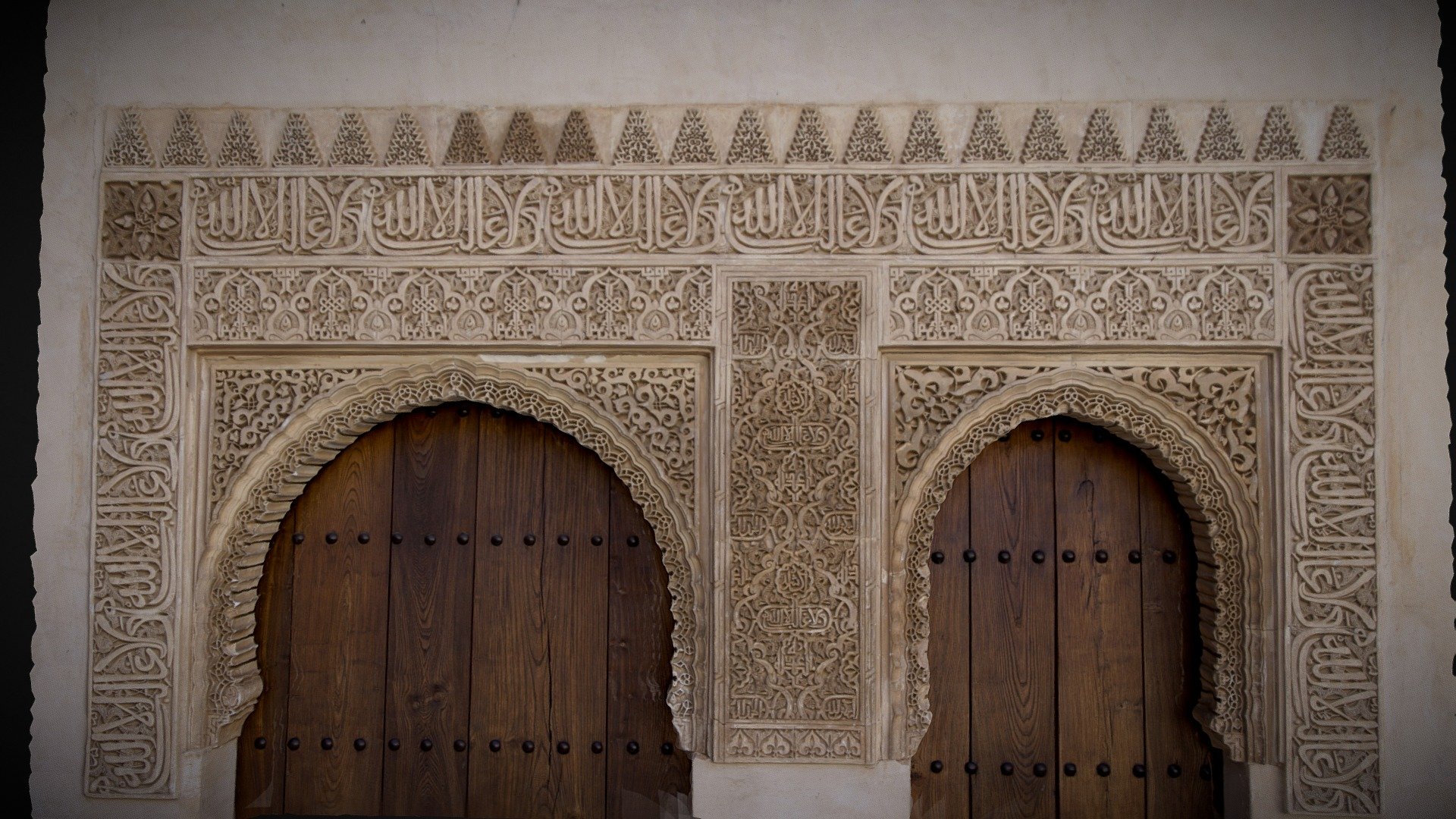 Nasrid plasterwork above 2 doors at the Alhambra - 3D model by ...