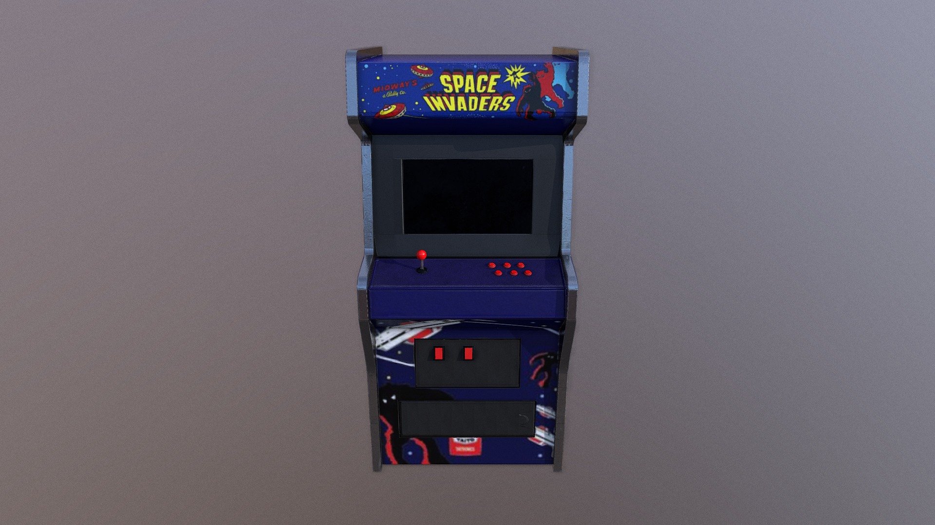 Arcade Machine Space Invaders - 3D model by NovaAndersson [566792a ...