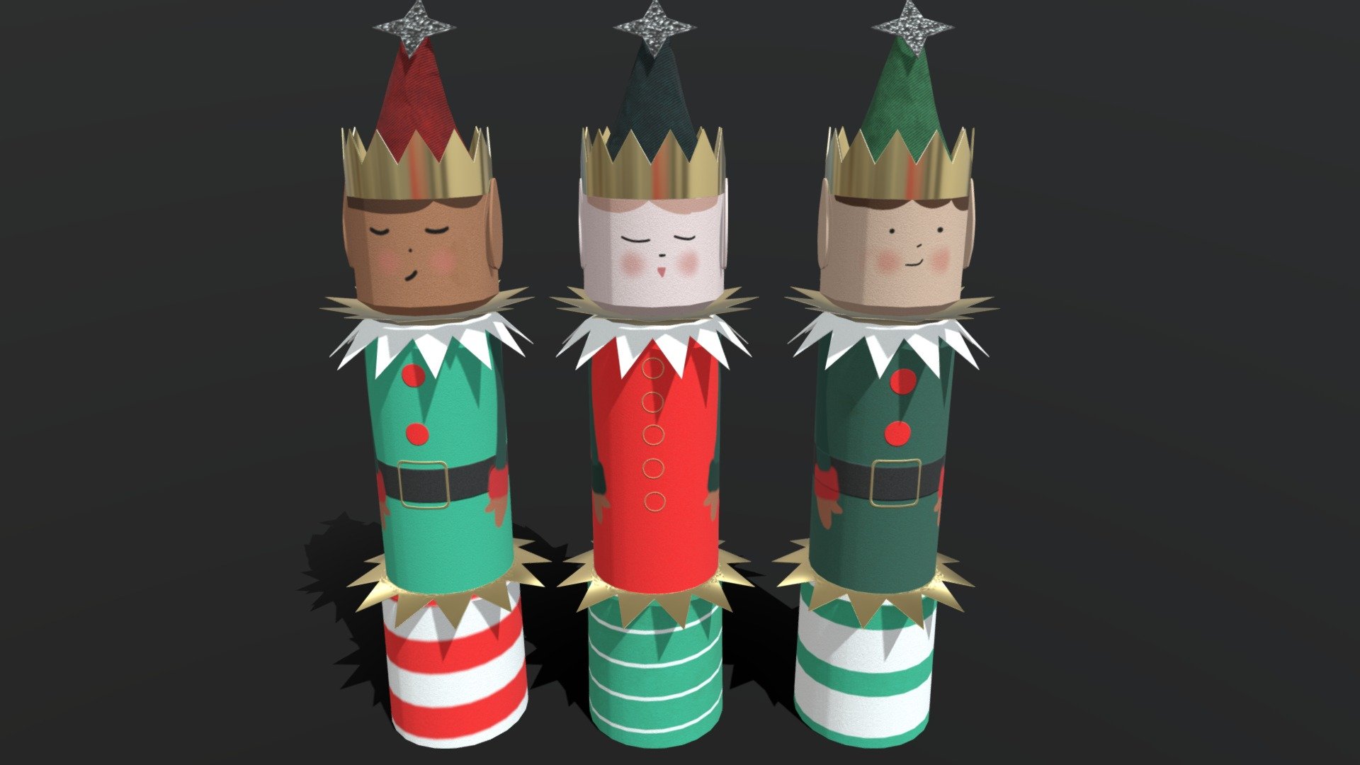 Christmas_Crackers_FBX - Buy Royalty Free 3D model by ...
