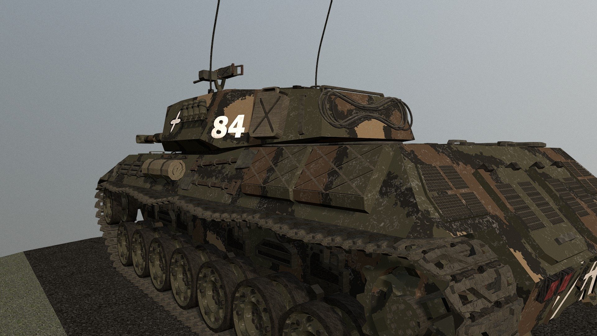 Large Light Tank (Updated) - 3D model by djhiz [566ae7d] - Sketchfab