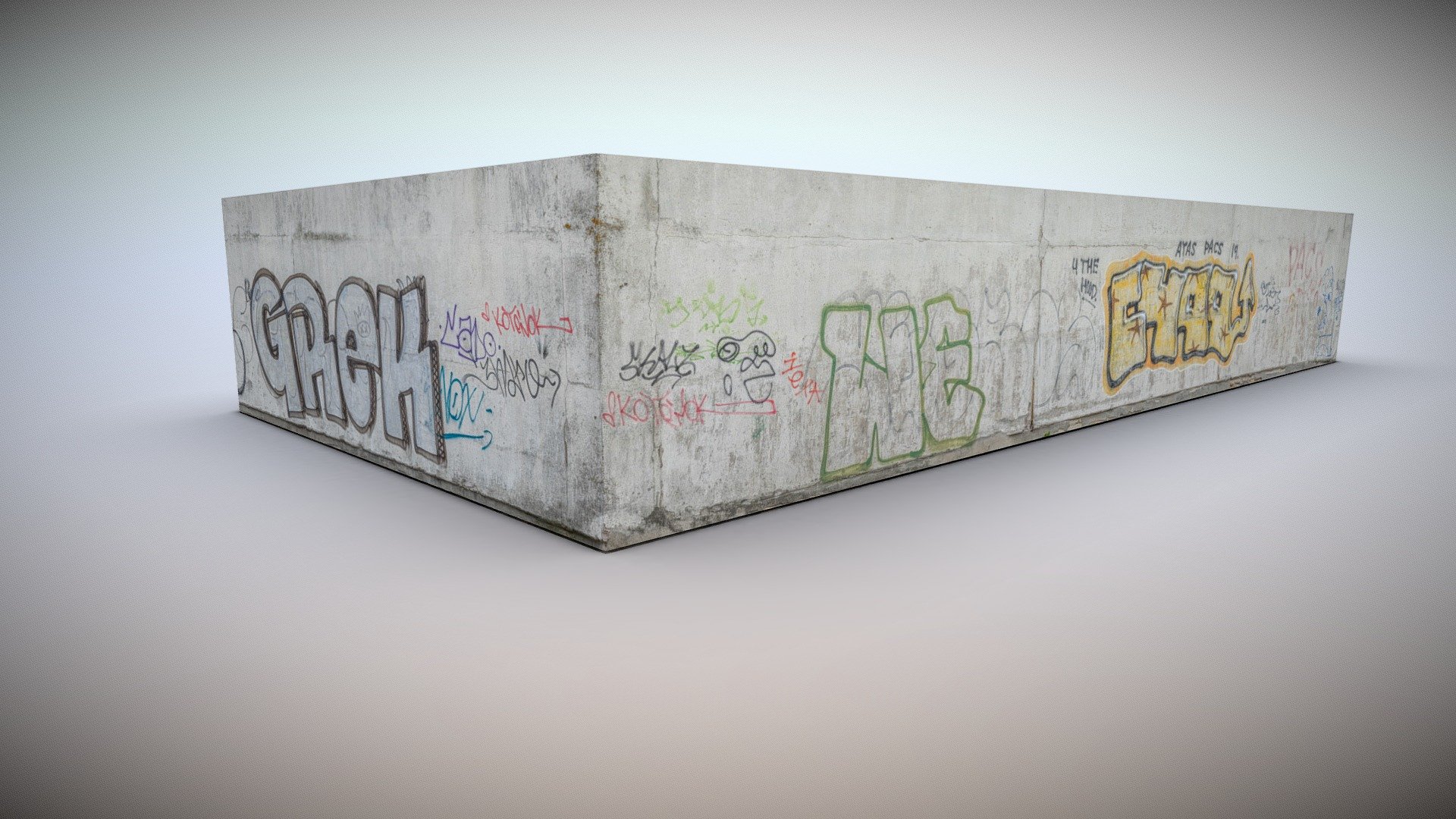 Old School Graffiti Wall - Download Free 3D model by ZU3MA [5670200 ...