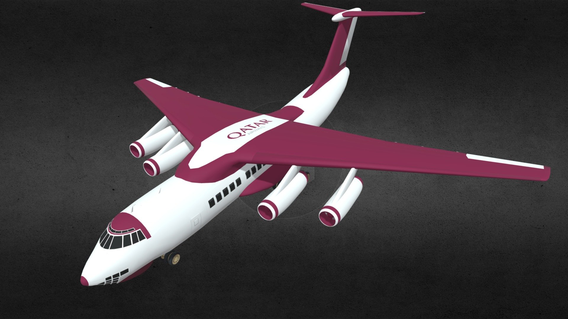 Passenger Plane Airbus (Qatar Airways) - Buy Royalty Free 3D model by ...