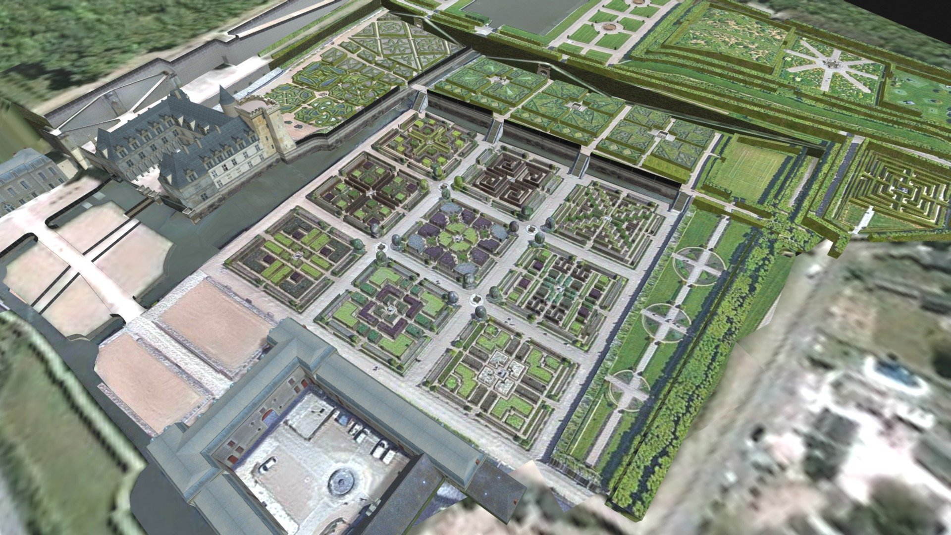 Château and gardens of Villandry, France - Download Free 3D model by ...