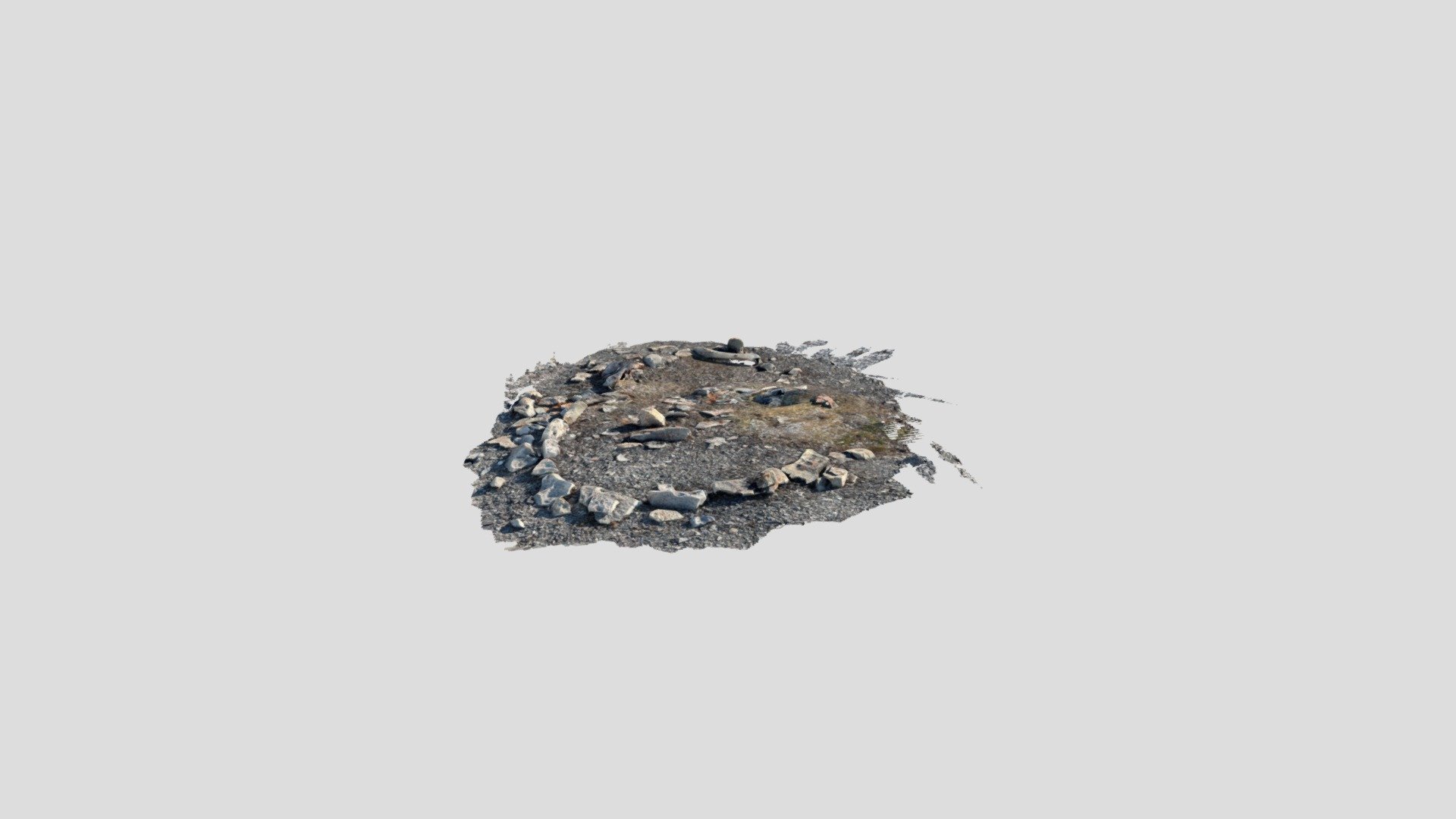Remains of old Inuit ittaq (tupiq, skin-tent) - 3D model by ...