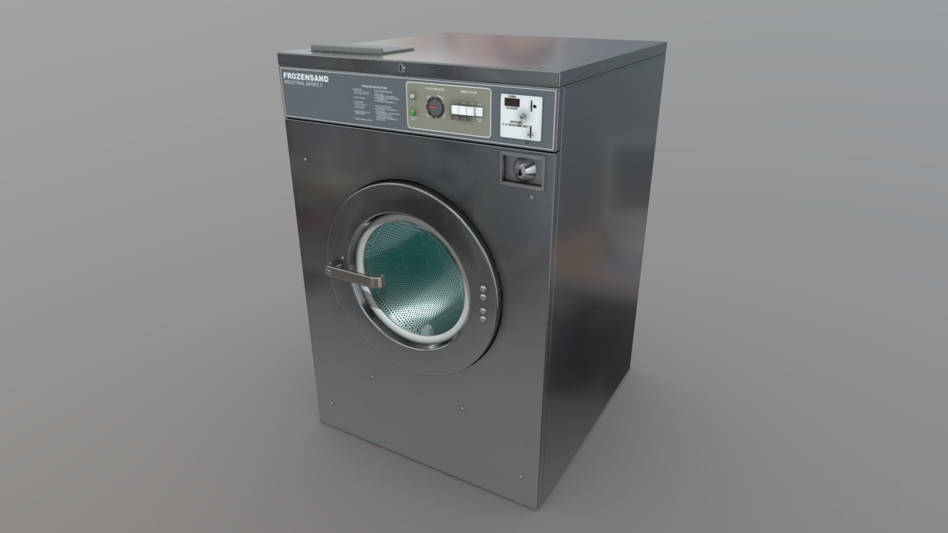 Coin Operated Washer - 3D model by joemauke [5677dbf] - Sketchfab