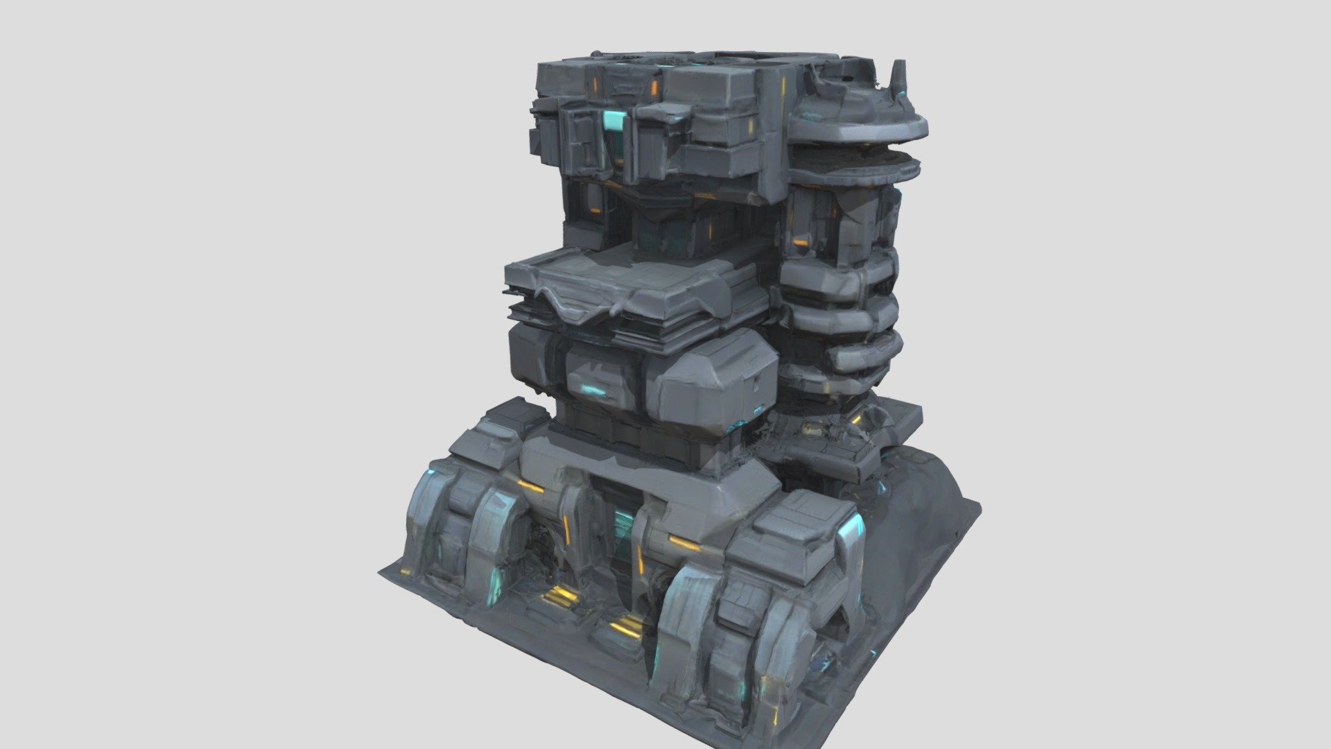 Futuristic Fortress - Download Free 3D model by 𝖟𝖙𝖗𝖟𝖙𝖗 (@ztrztr3 ...