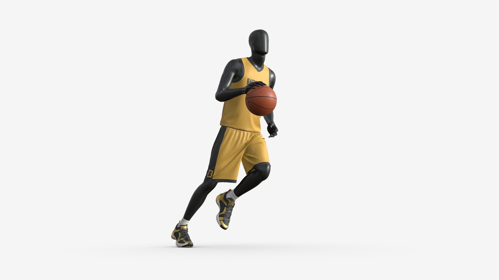 Mannequin in Basketball Uniform in Action 02 - Buy Royalty Free 3D ...