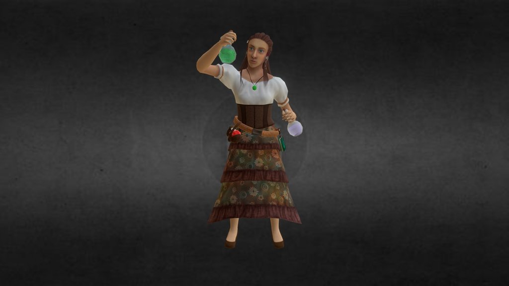 Earth Witch - 3D model by larissaal2 [5680b7b] - Sketchfab