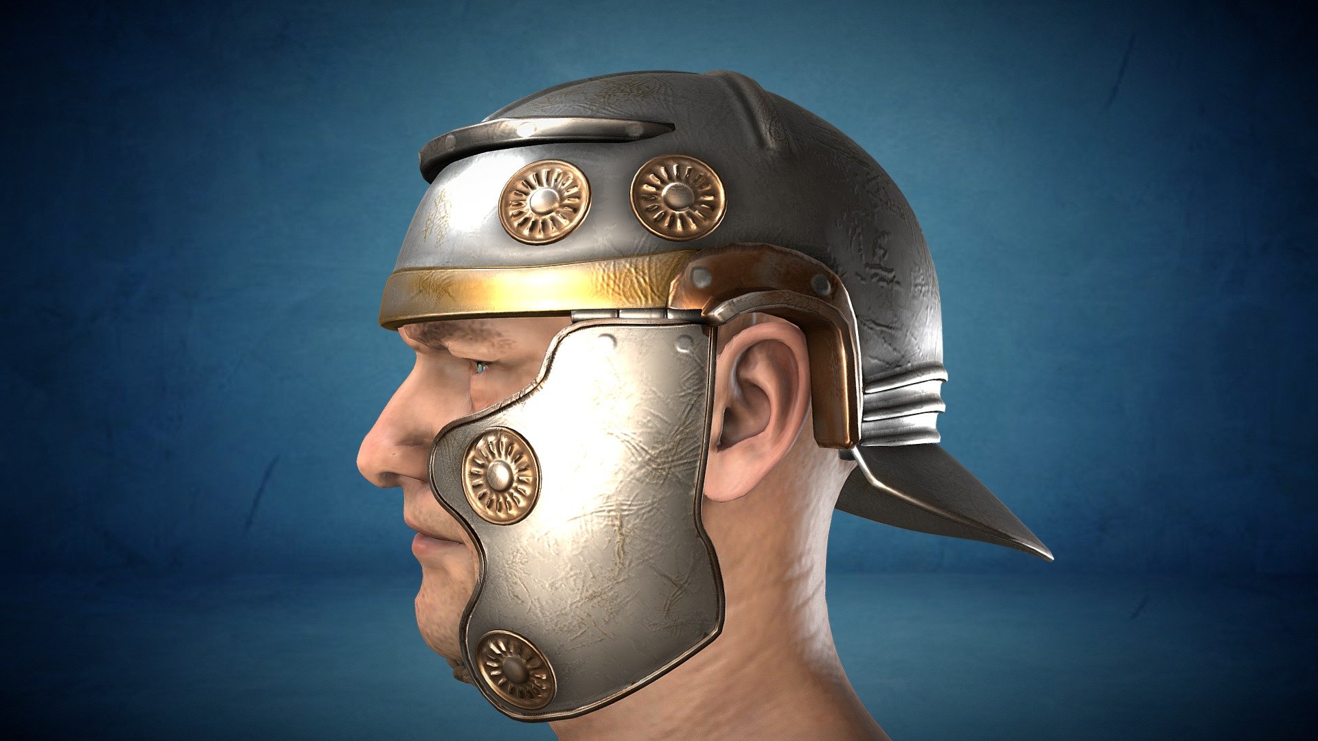 Roman helmet and head sculpt - Download Free 3D model by Andy Woodhead ...