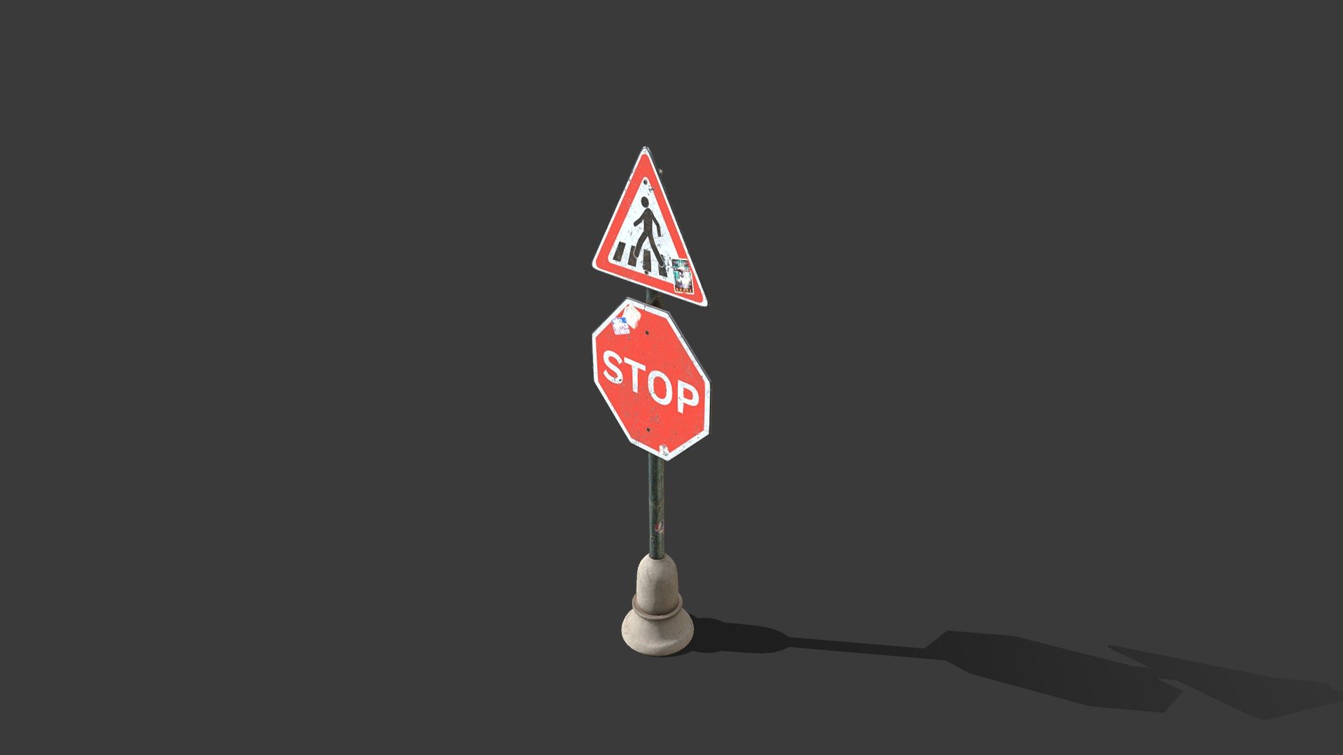 Weathered Stop Sign - 3D model by Kromesia [5683a00] - Sketchfab