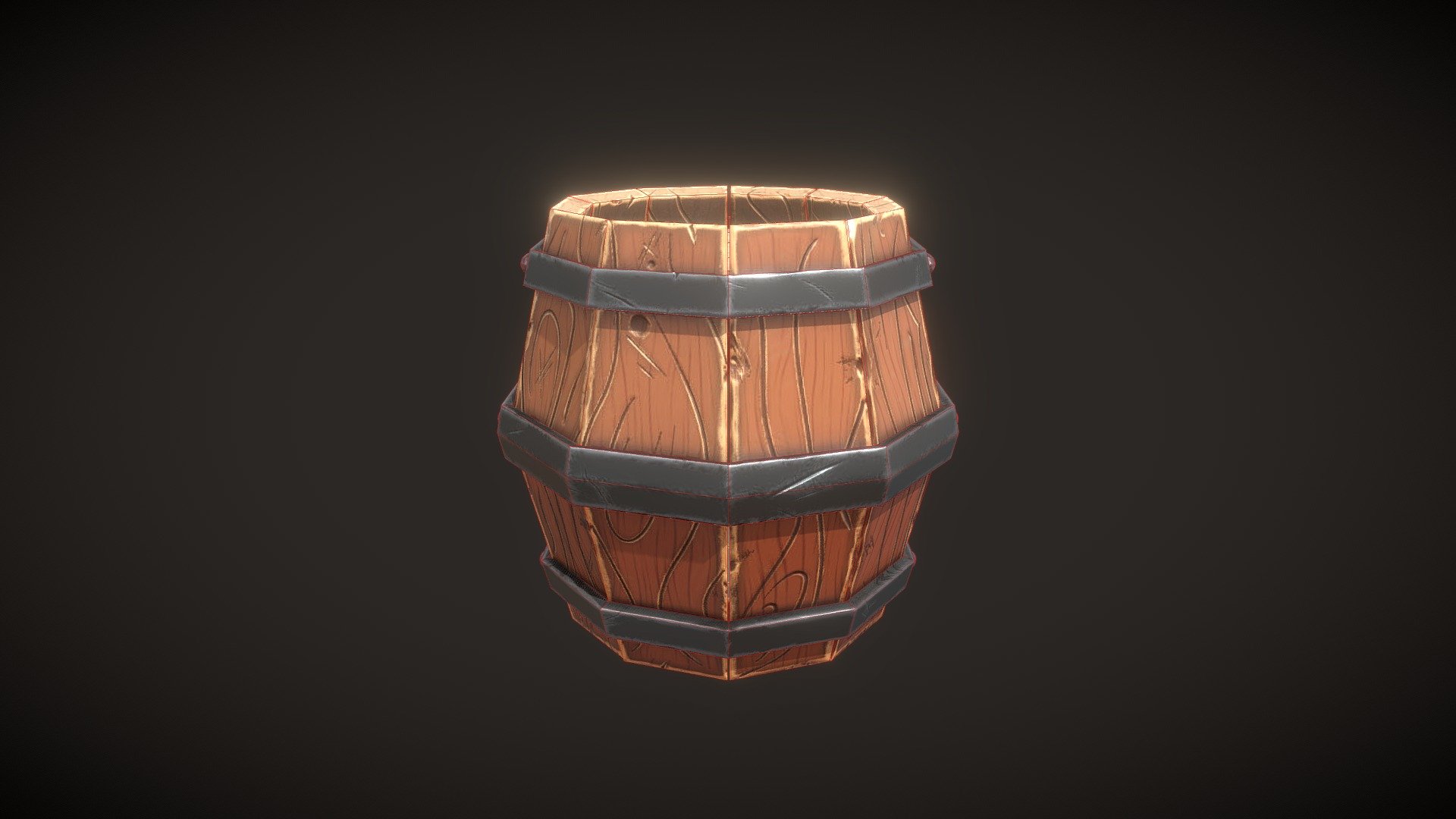 Stylized Barrel Low Poly - 3D model by Natt.dsm (@natt-dsm) [568862c ...