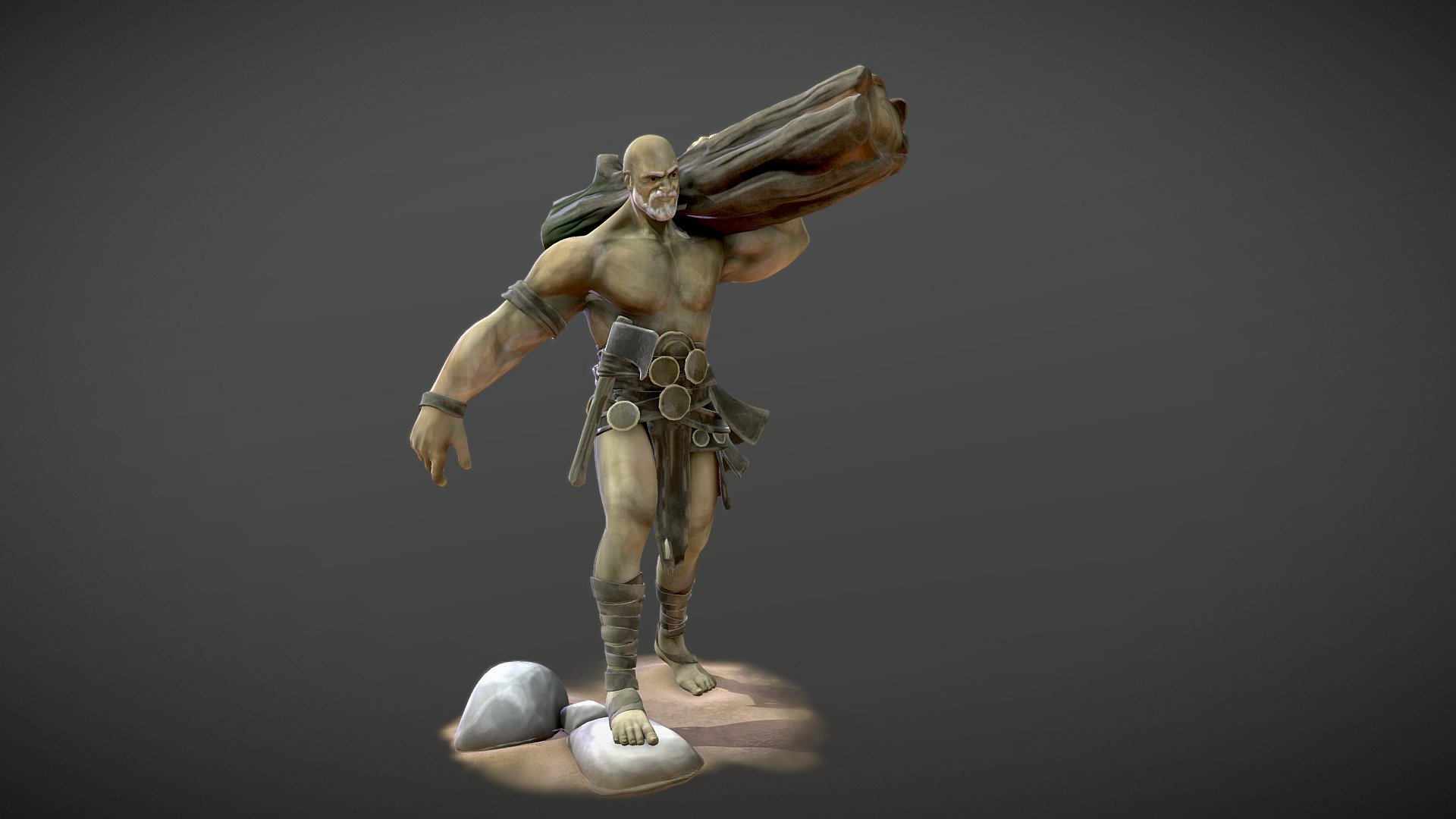 Man with a wood - 3D model by acot_meansonecupoftea [568b53c] - Sketchfab