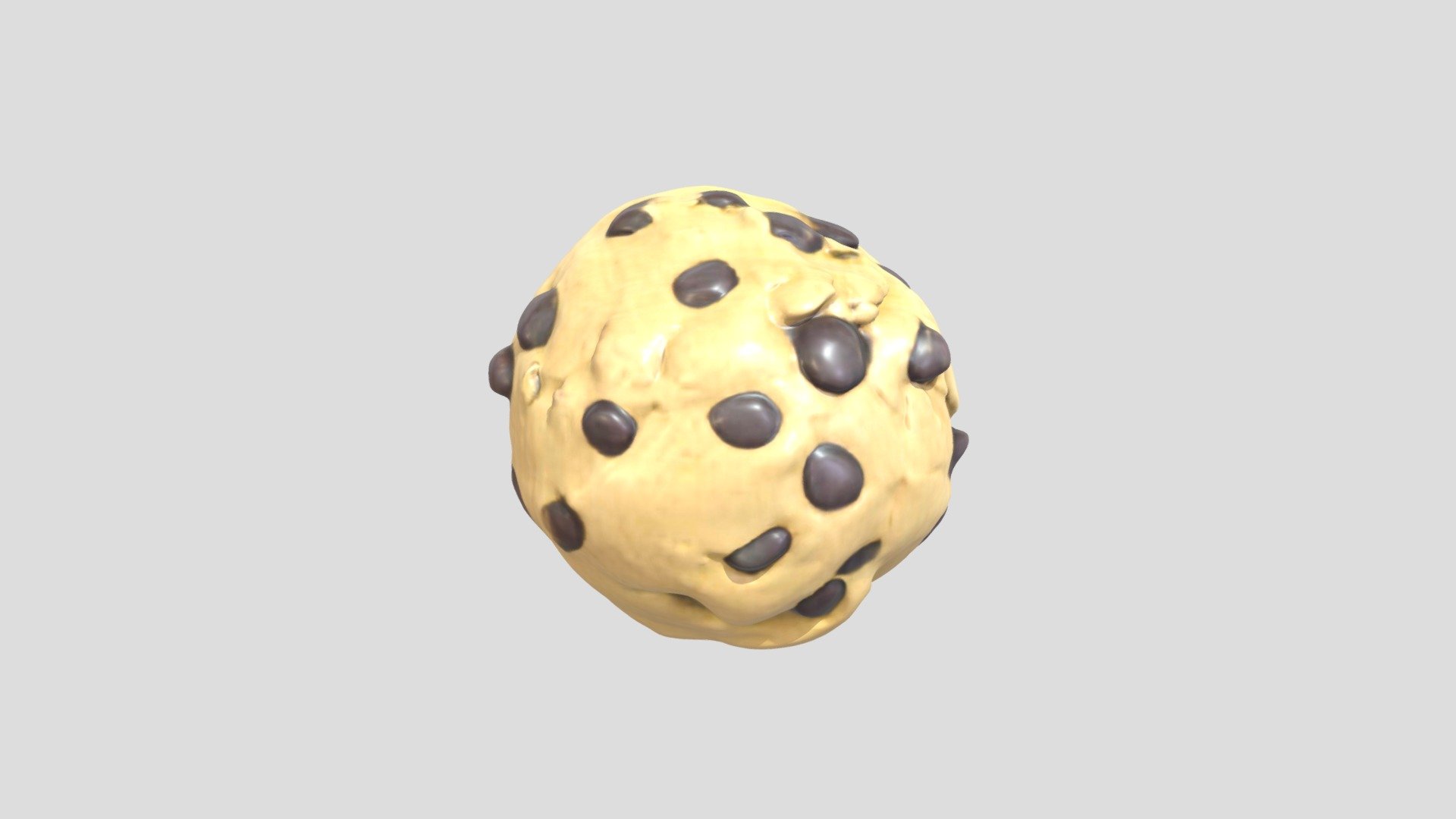 Glob of chocolate chip cookie dough - Download Free 3D model by Joey3D ...