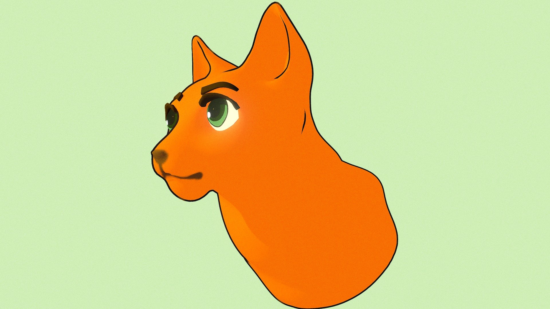 Orange Cat Bust - Download Free 3D model by Mewn (@meewn) [5690e73 ...