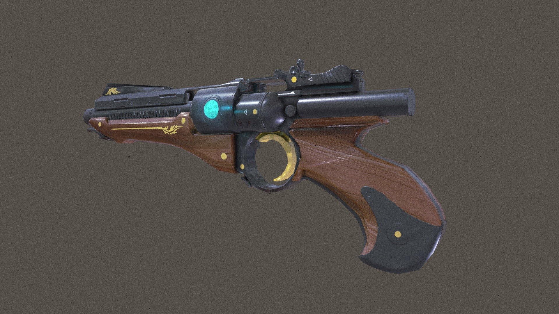 Energy pistol (based on Kris Thaler's art) - 3D model by Biya (@biyen_c ...