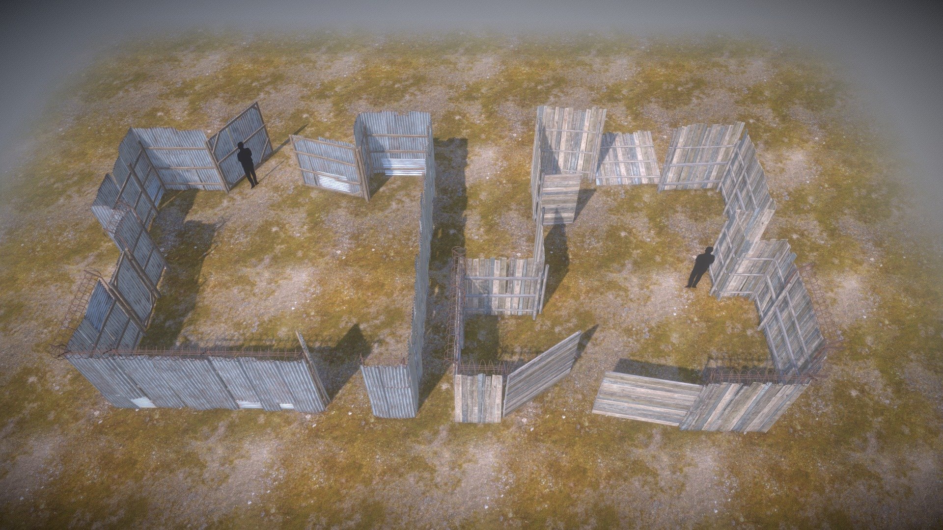 Post Apocalyptic Fence Demo - 3D model by PropsLib [569402b] - Sketchfab