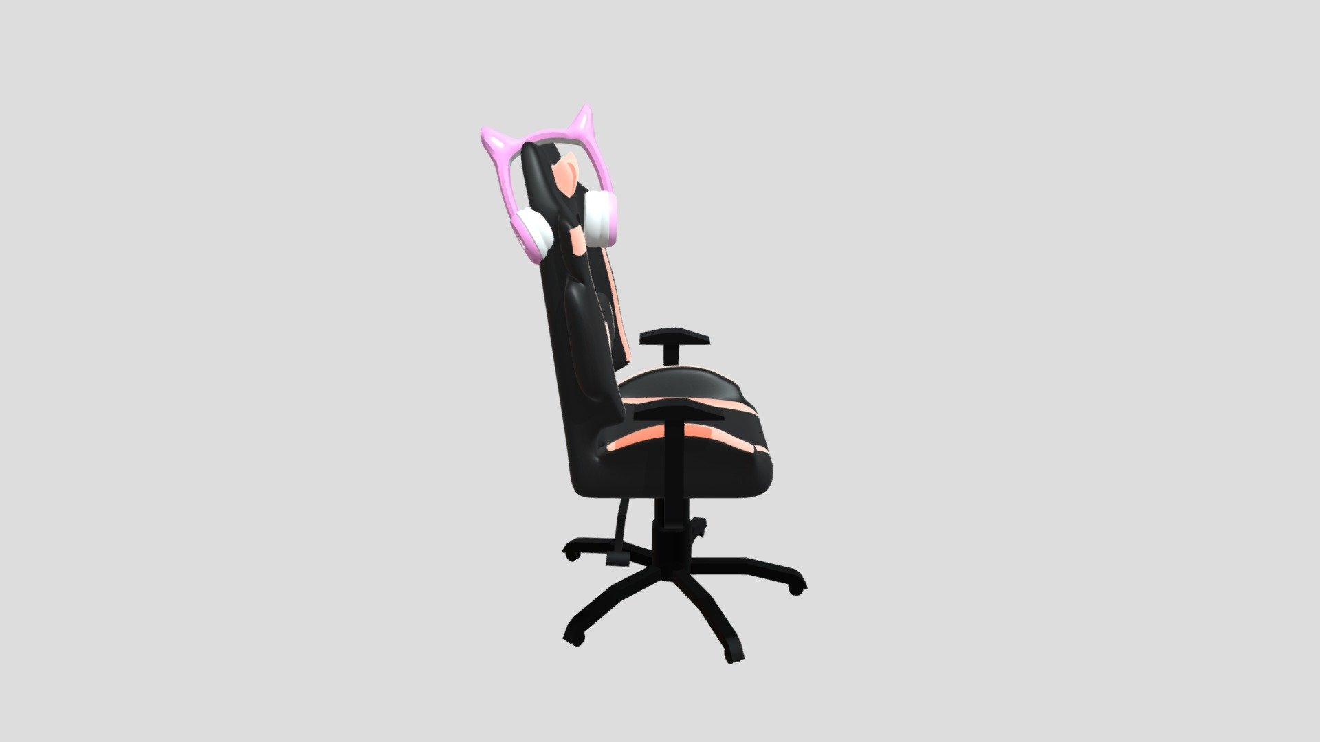 Gaming Chair + Razer Kitty - 3D model by Vedozi123 [56963de] - Sketchfab