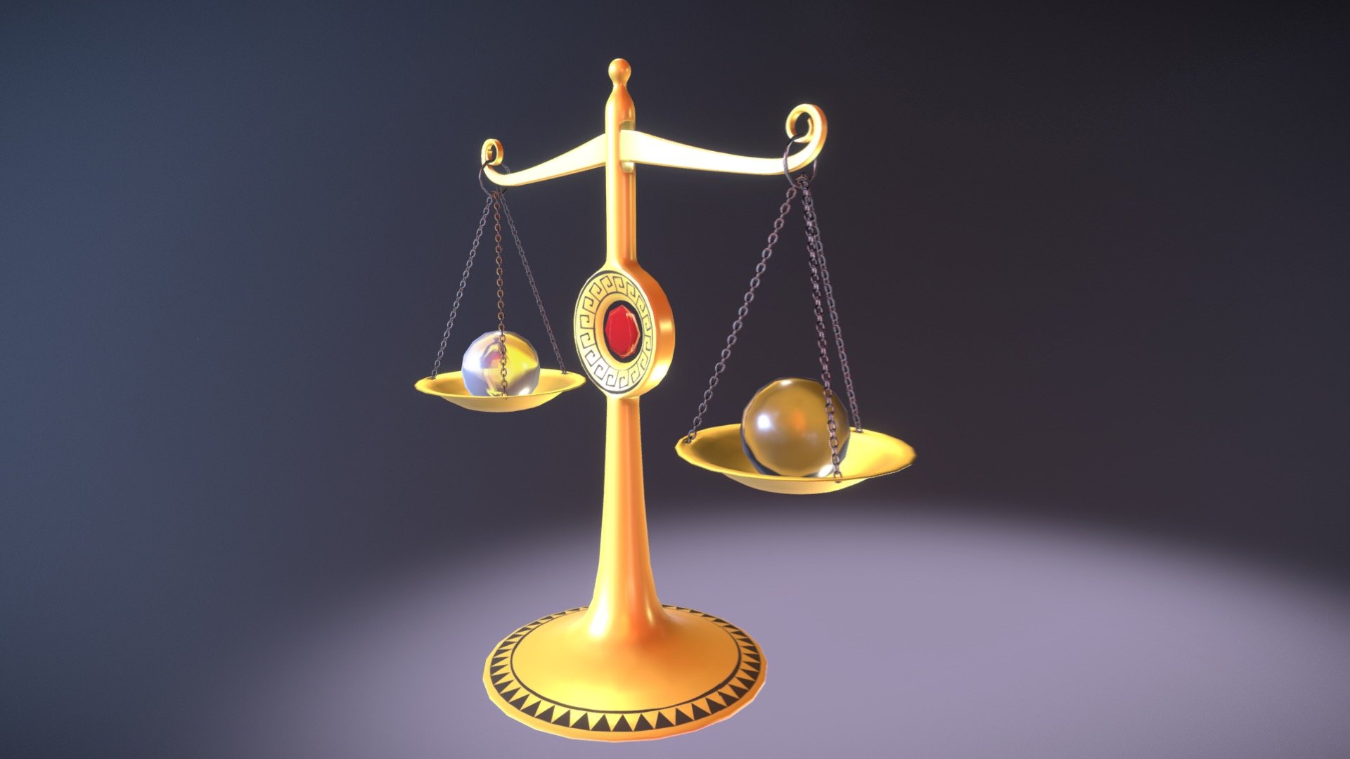 Antic gold scale - 3D model by 3Divan [5696c82] - Sketchfab