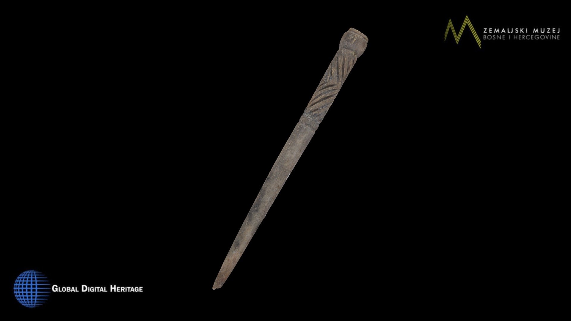 NMB&H, Neolithic decorated bone pin - Download Free 3D model by Global ...