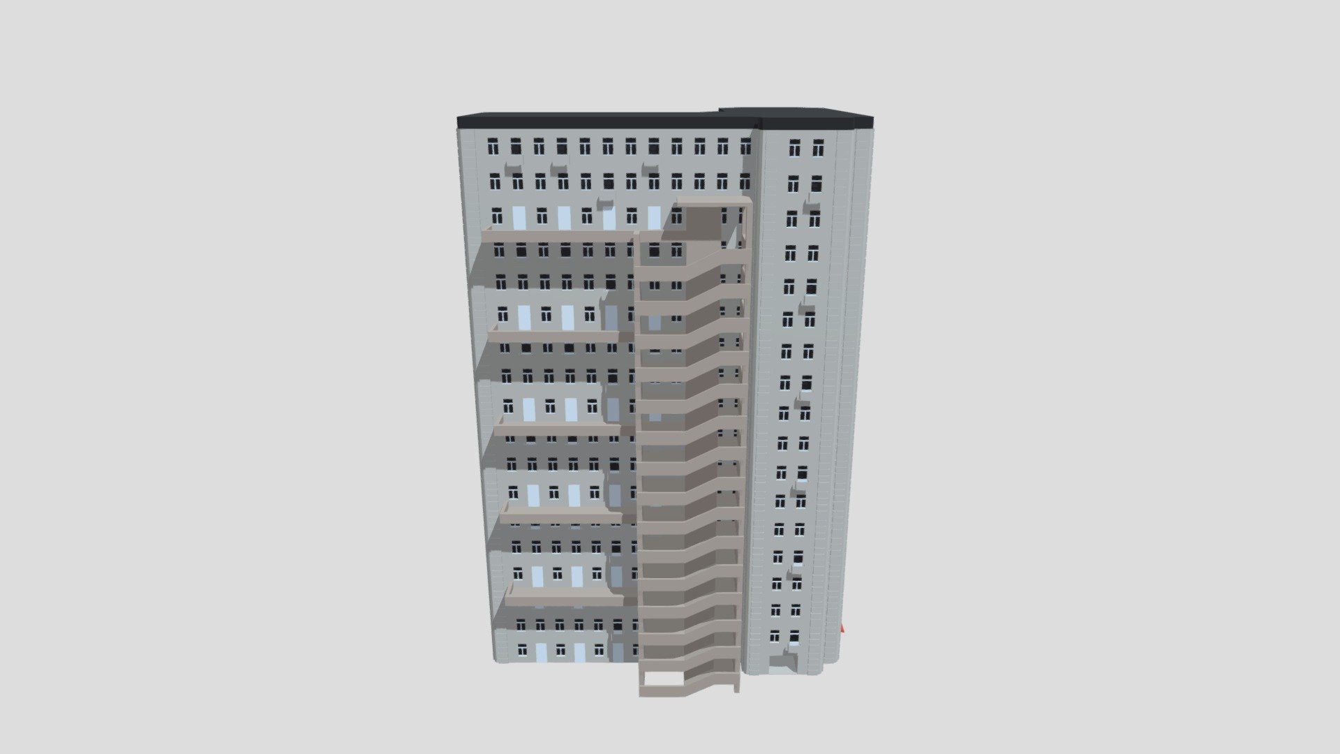 High-rise Corner Tower - 3D model by Abigail (@akhart) [56a71c9 ...